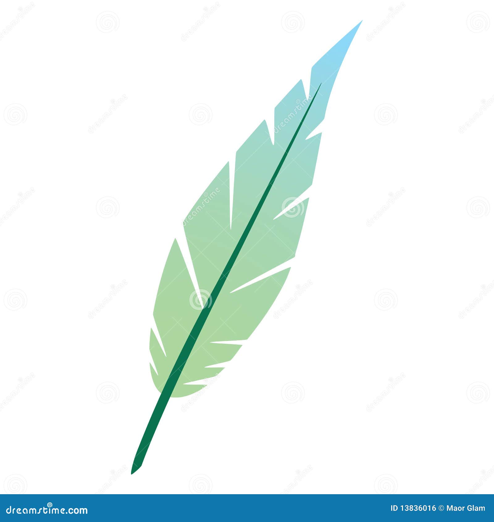 Pluim vector illustratie. Illustration of symbool, geïsoleerd - 13836016