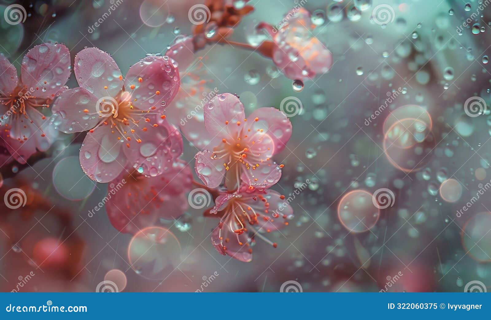 Plum Blossoms Under the Rain Stock Image - Image of april, beauty ...