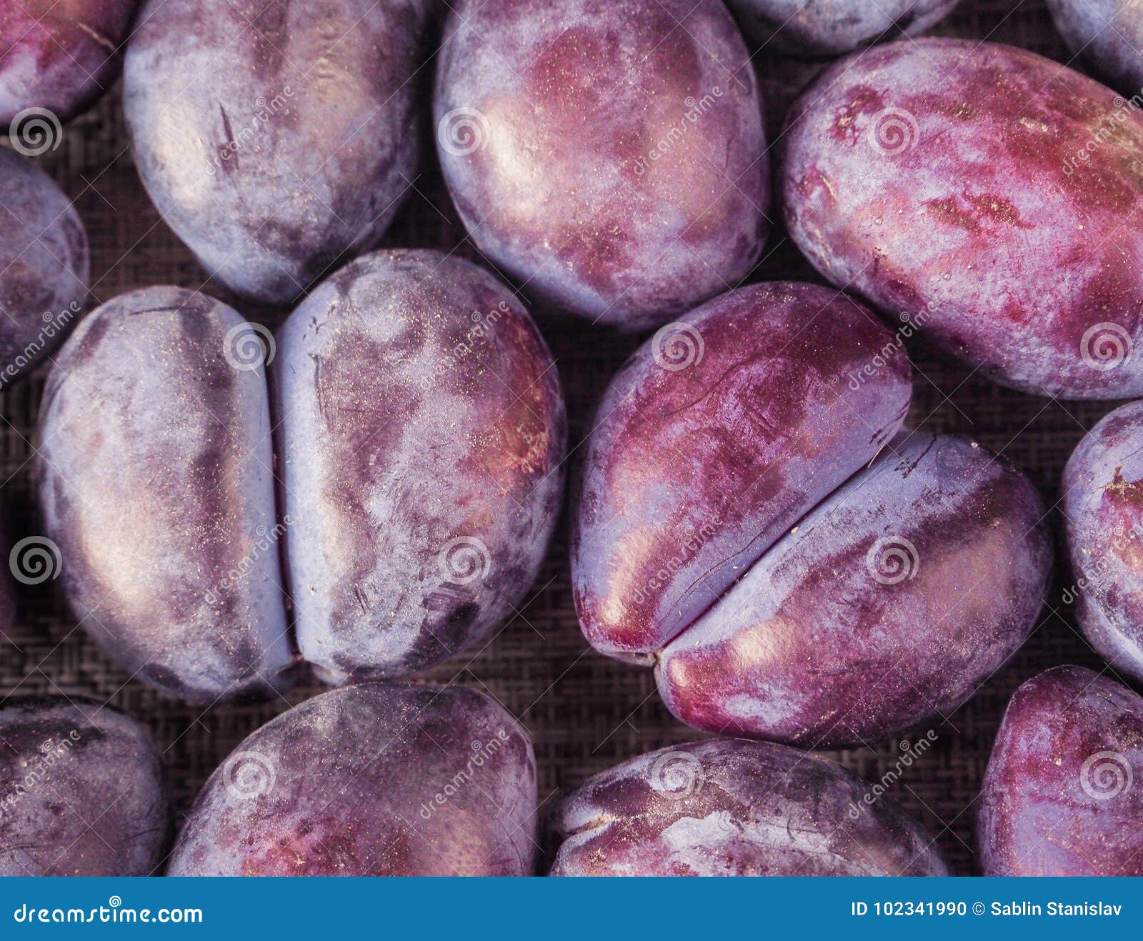 Plum Closeup. Plum in the Shape. Stock Photo - Image of closeup, ripe ...