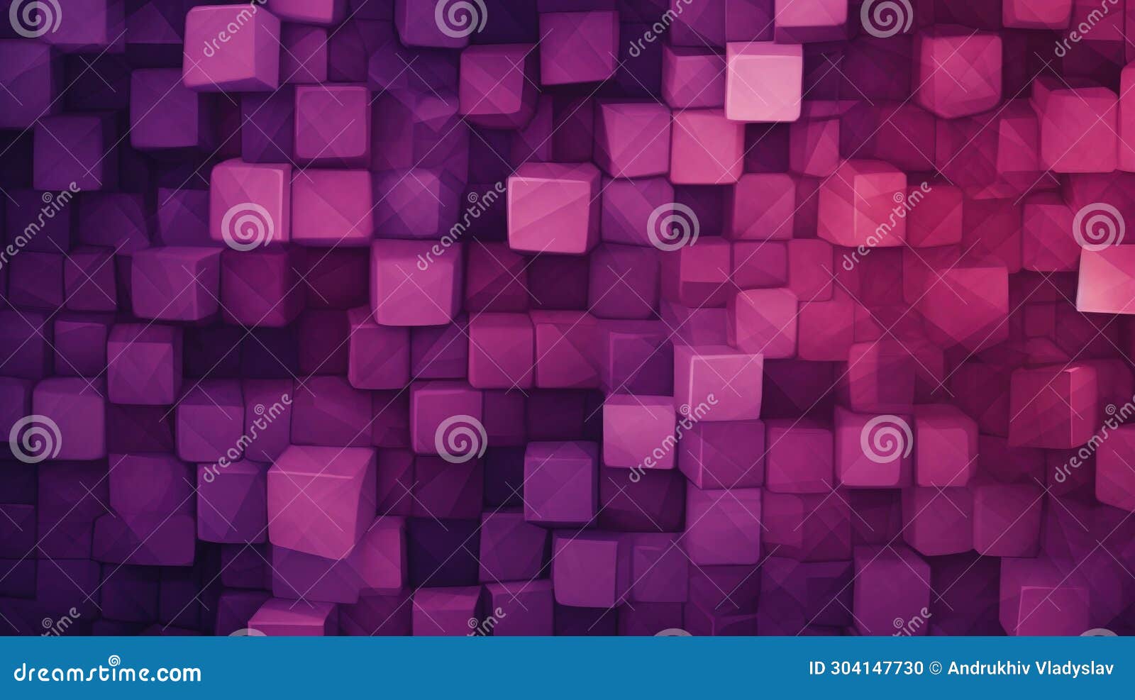 Plum Cubes Wall Background, Abstract Illustration Stock Photo - Image ...