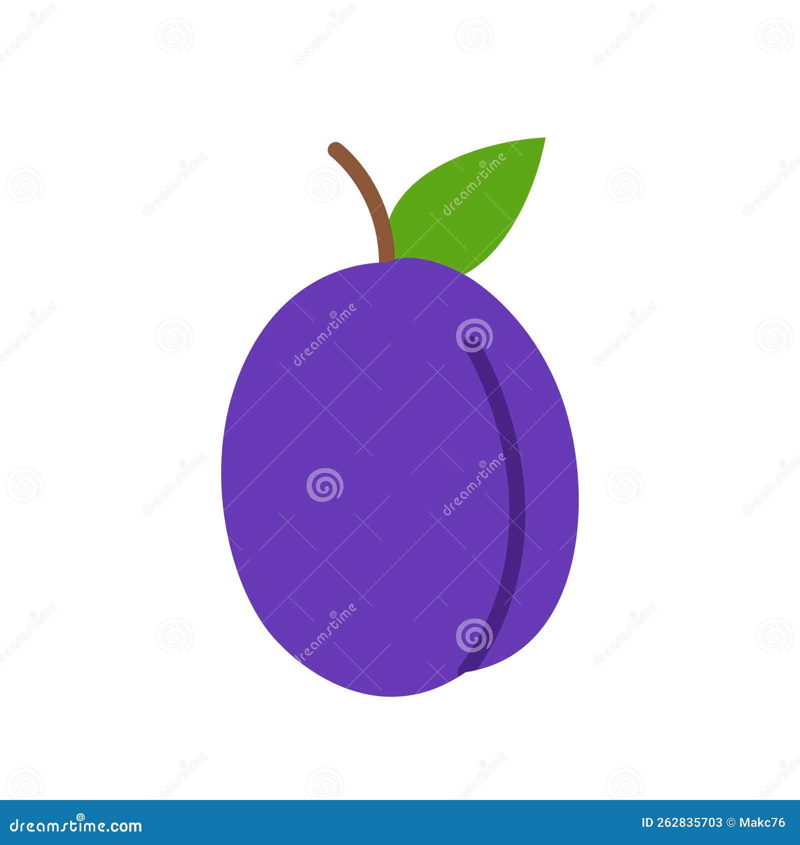 Plum, Prune Cartoon Vector | CartoonDealer.com #296075109
