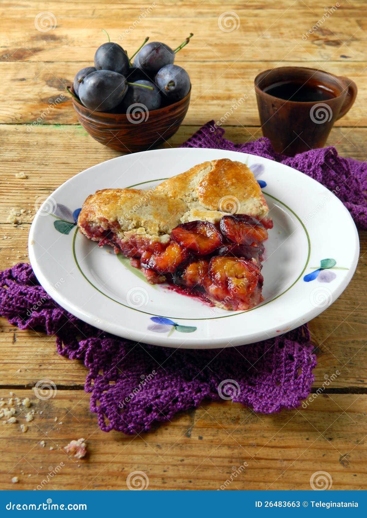 Plum haleta stock image. Image of fruit, cake, food, dessert - 26483663