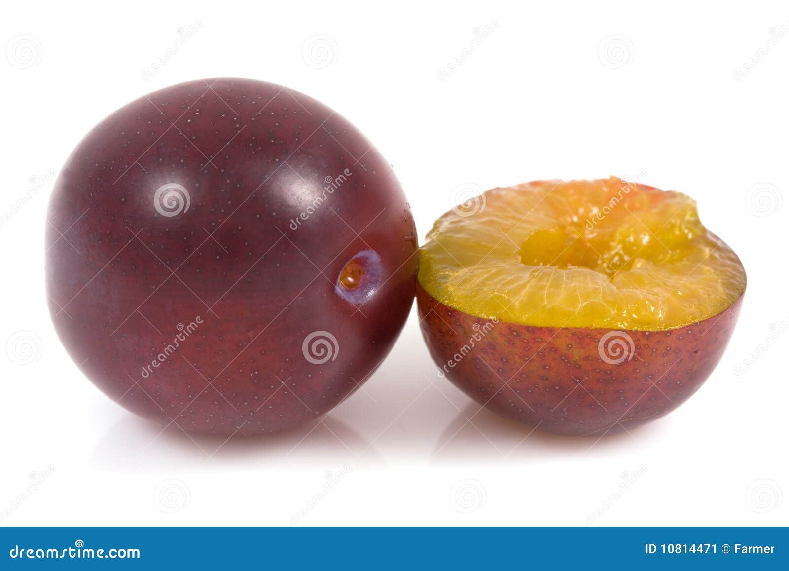 Plum on isolated stock image. Image of appetizing, white - 10814471
