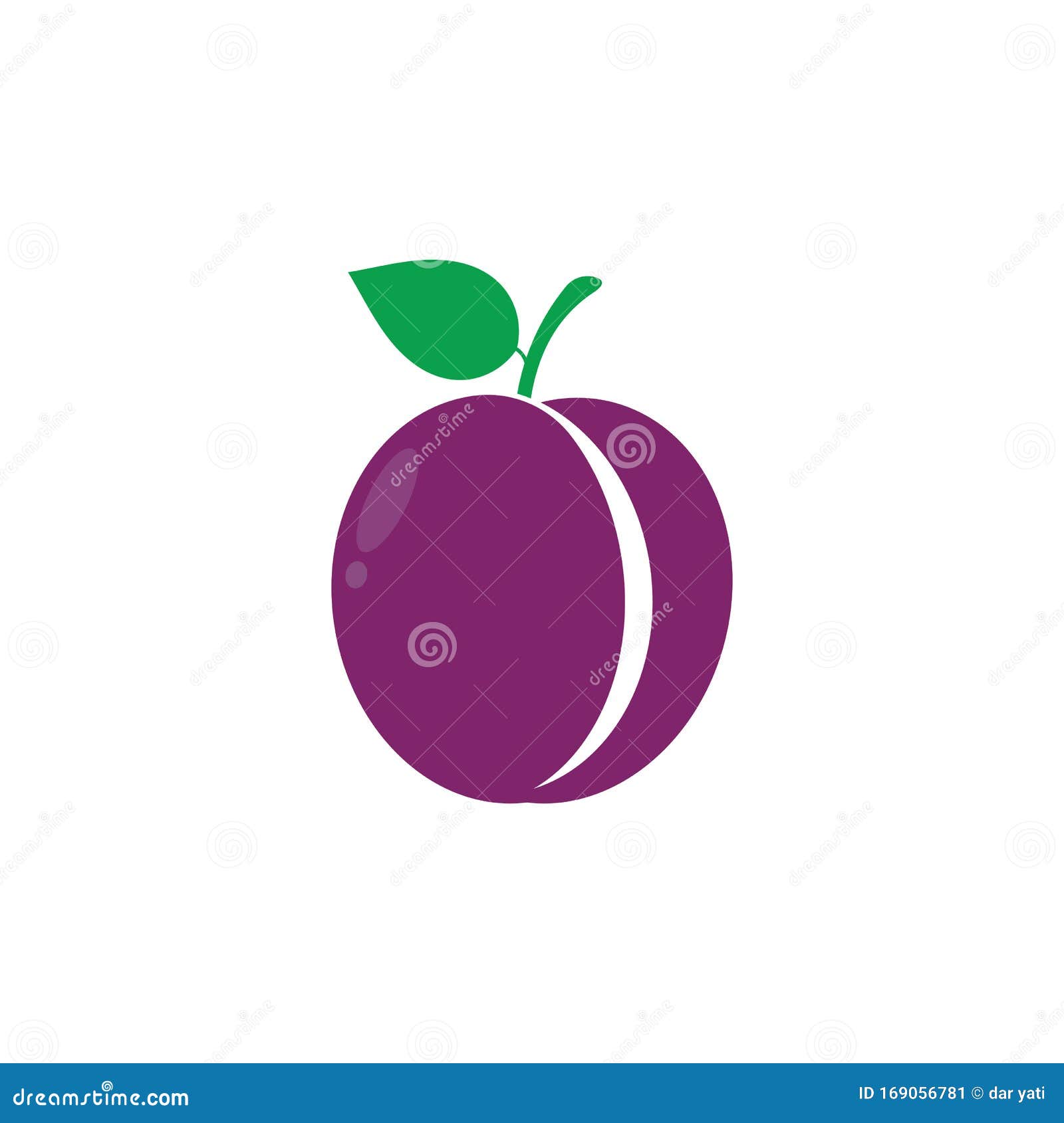 Plum Logo Vector Icon Design Stock Vector - Illustration of ripe ...