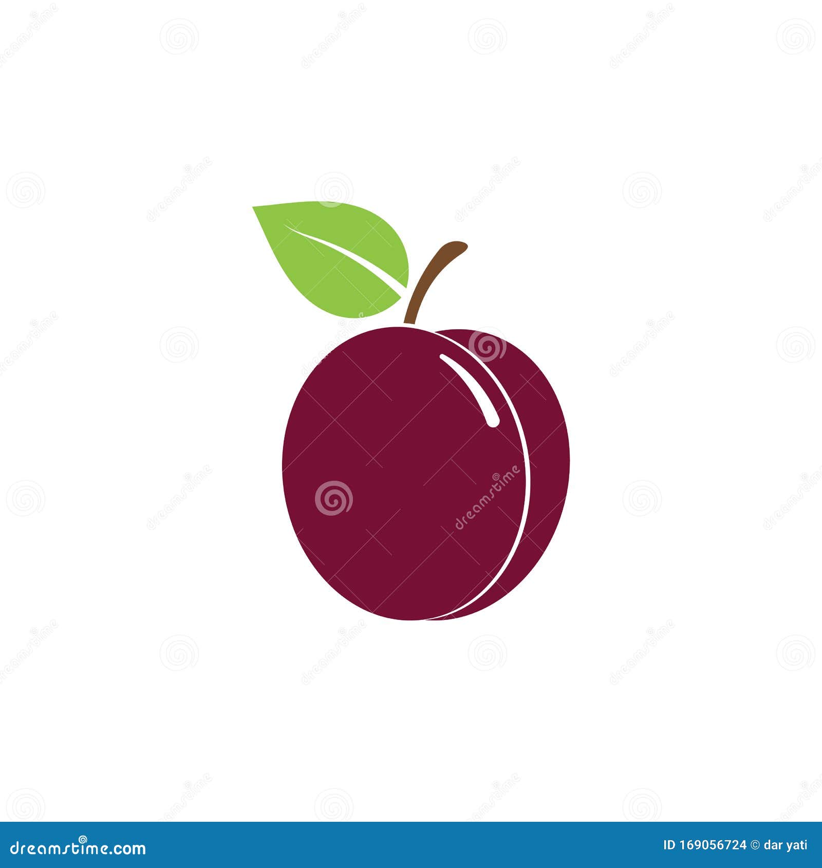 Plum Logo Vector Icon Design Stock Vector - Illustration of isolated ...