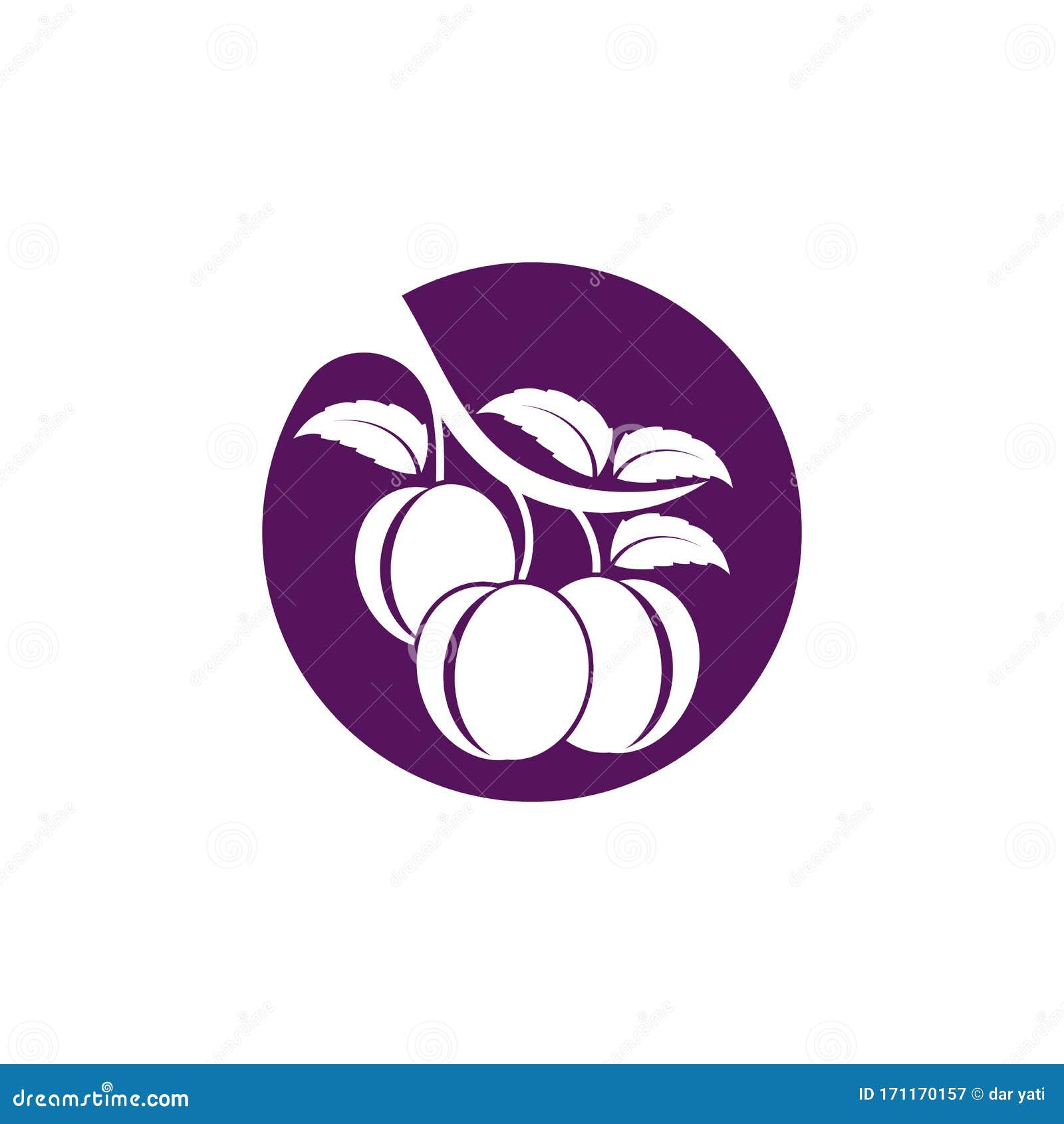 Plum Logo Vector Icon Design Stock Vector - Illustration of natural ...