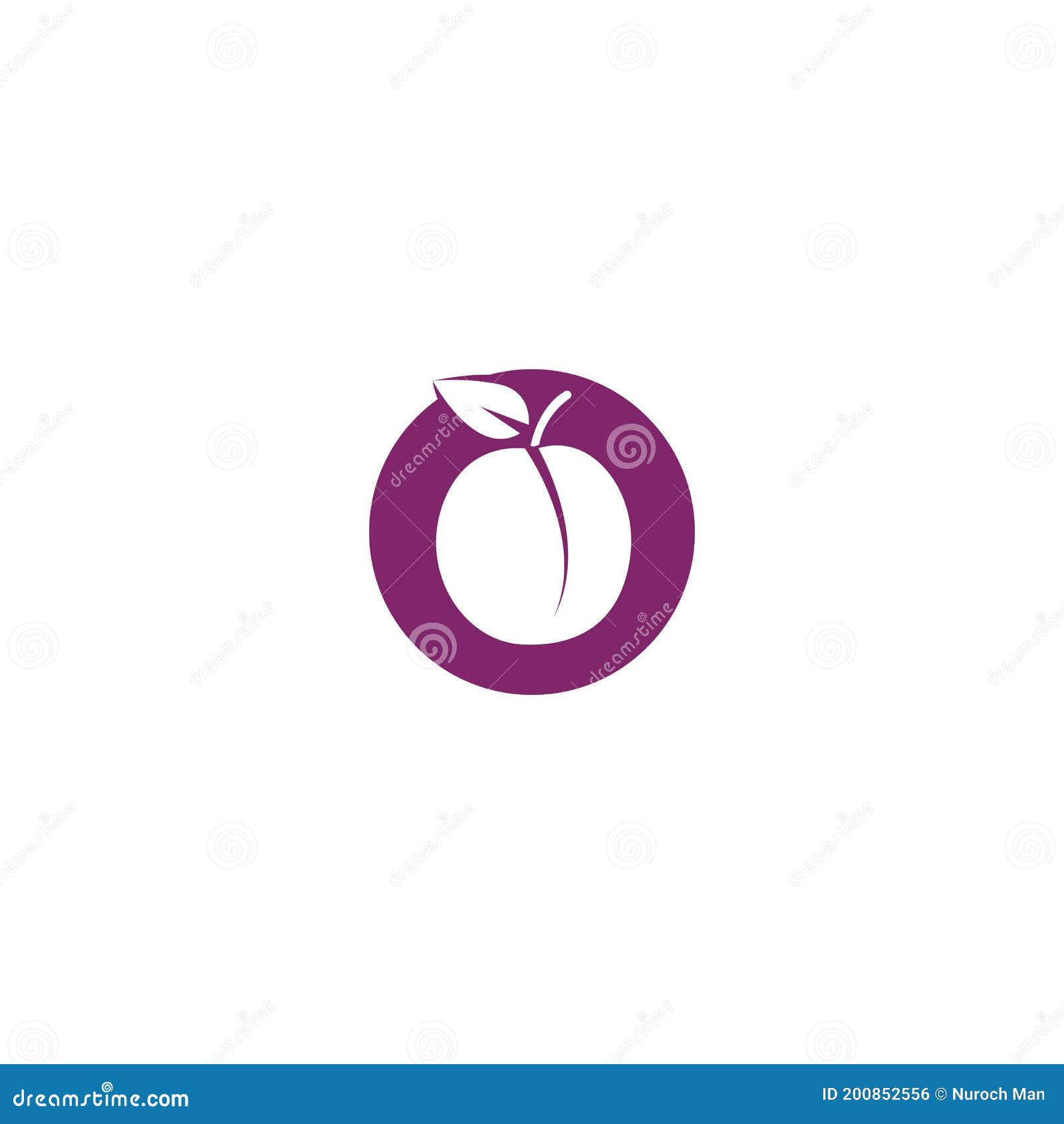 Plum Logo Vector Icon Design Template. Stock Vector - Illustration of ...