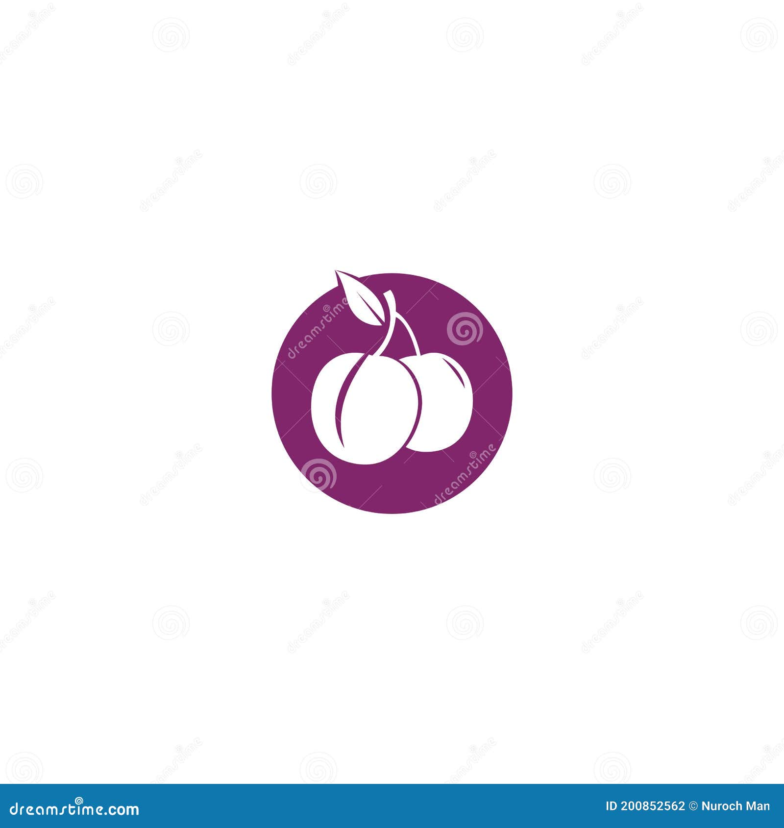 Plum Logo Vector Icon Design Template. Stock Vector - Illustration of ...