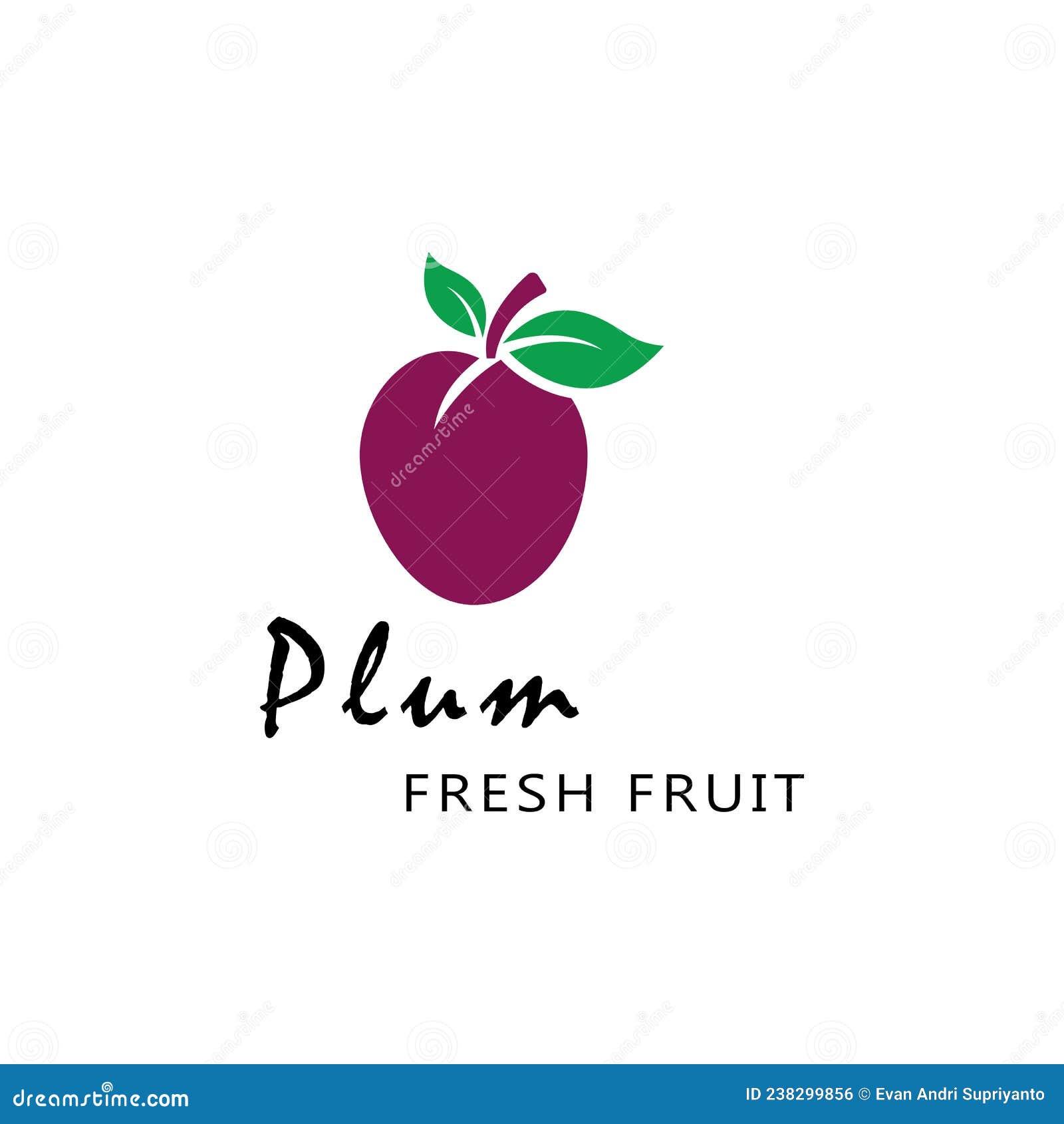 Plum Logo Vector Icon Design Template Stock Vector - Illustration of ...