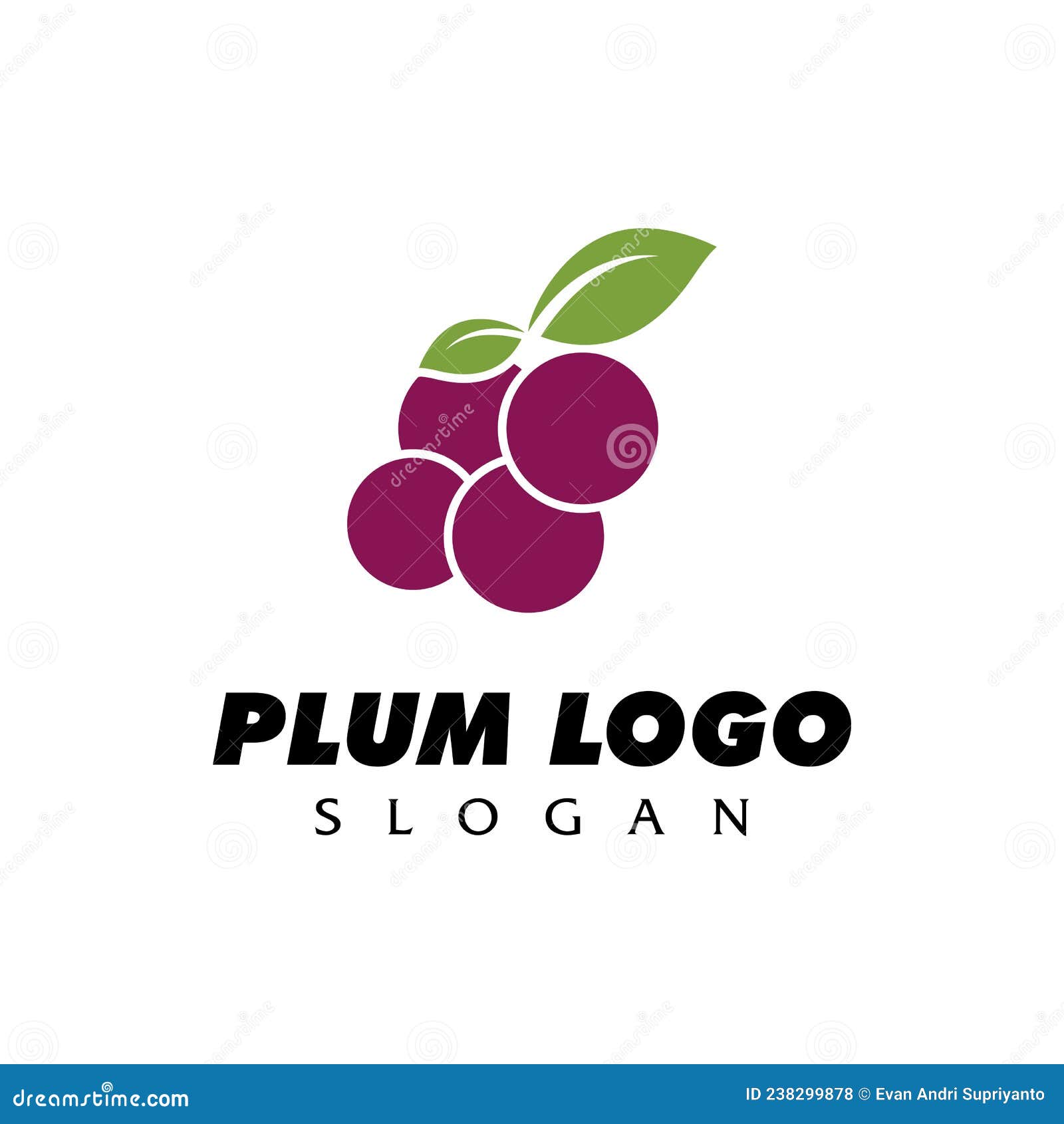 Plum Logo Vector Icon Design Template Stock Vector - Illustration of ...