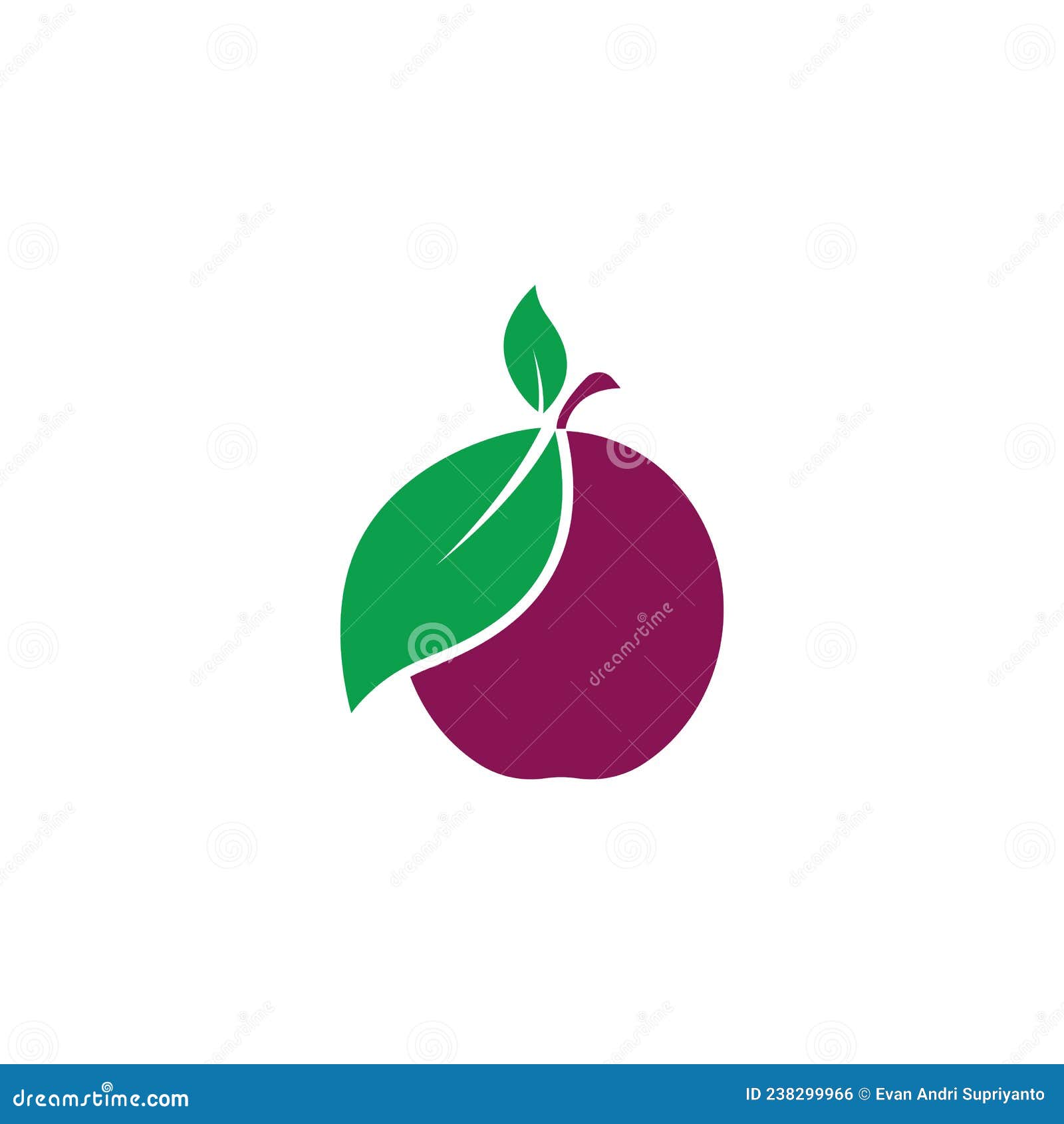 Plum Logo Vector Icon Design Template Stock Vector - Illustration of ...