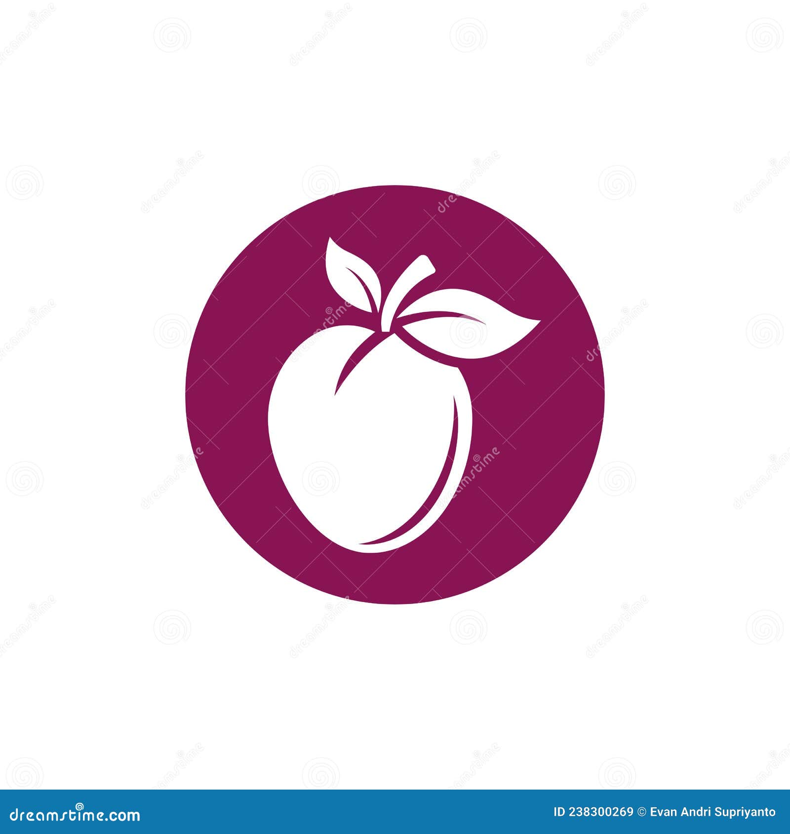Plum Logo Vector Icon Design Template Stock Vector - Illustration of ...