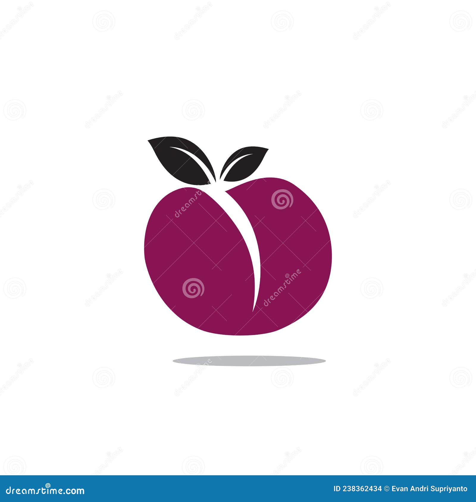 Plum Logo Vector Icon Design Template Stock Vector - Illustration of ...