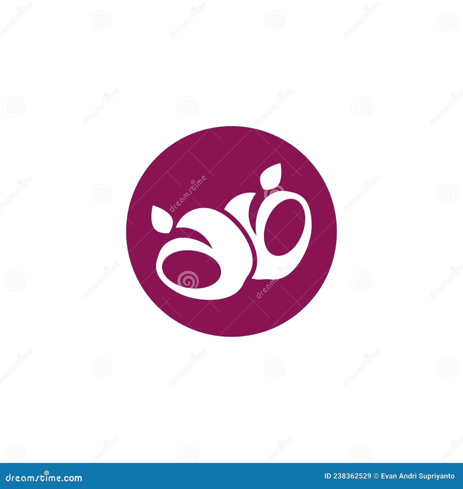 Plum Logo Vector Icon Design Template Stock Vector - Illustration of ...