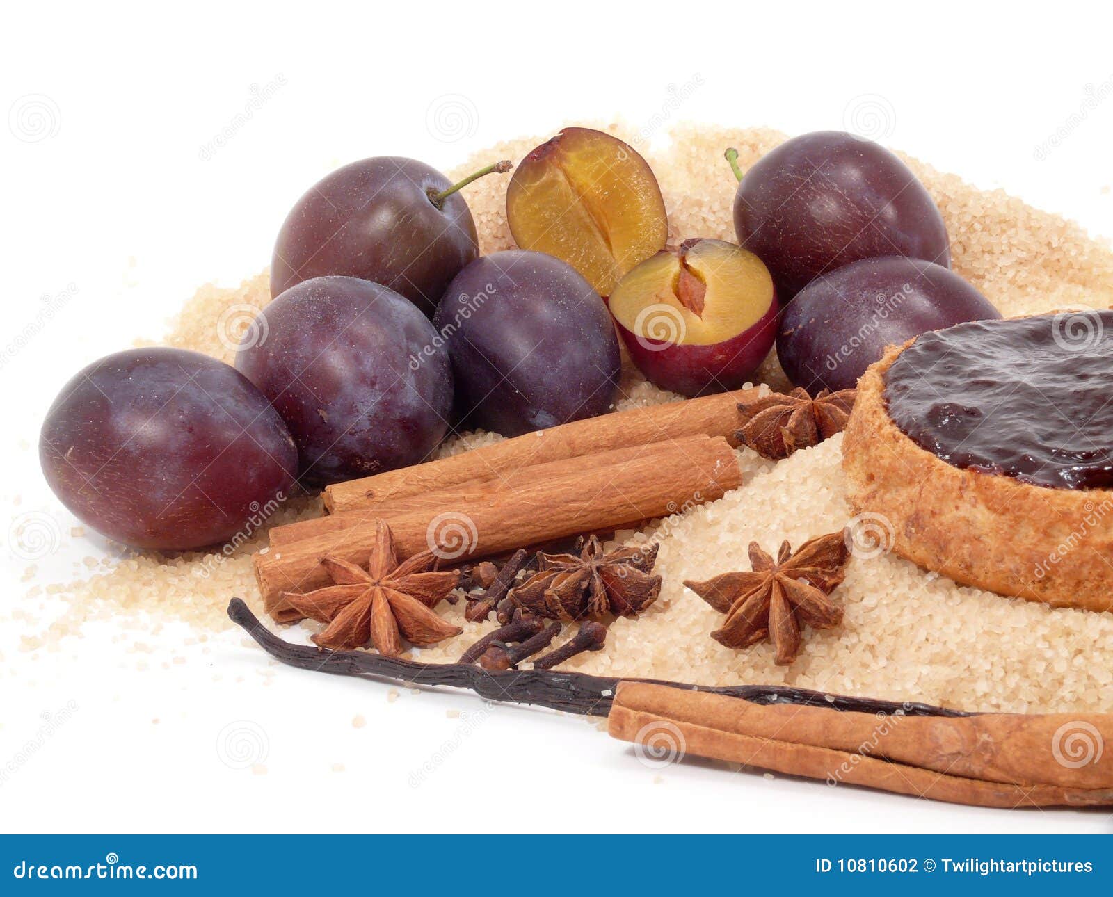 Plum-mash ingredients stock photo. Image of autumn, anise - 10810602
