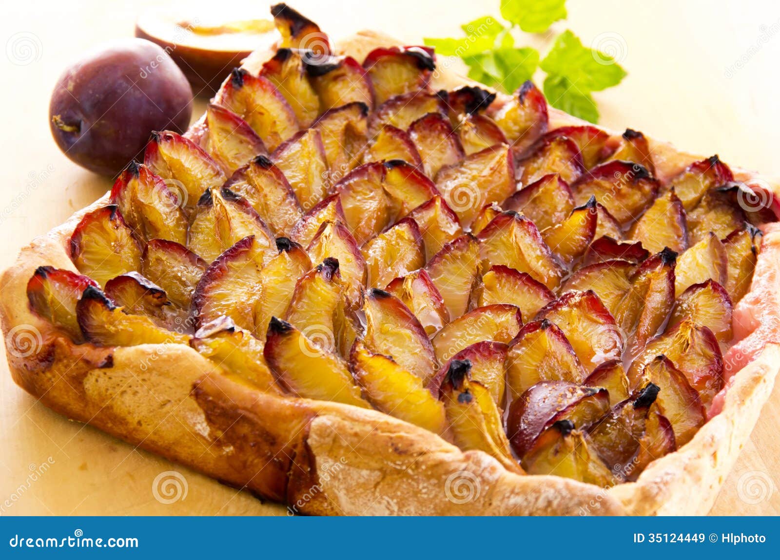 Plum Pie stock image. Image of afters, food, bake, bakery - 35124449