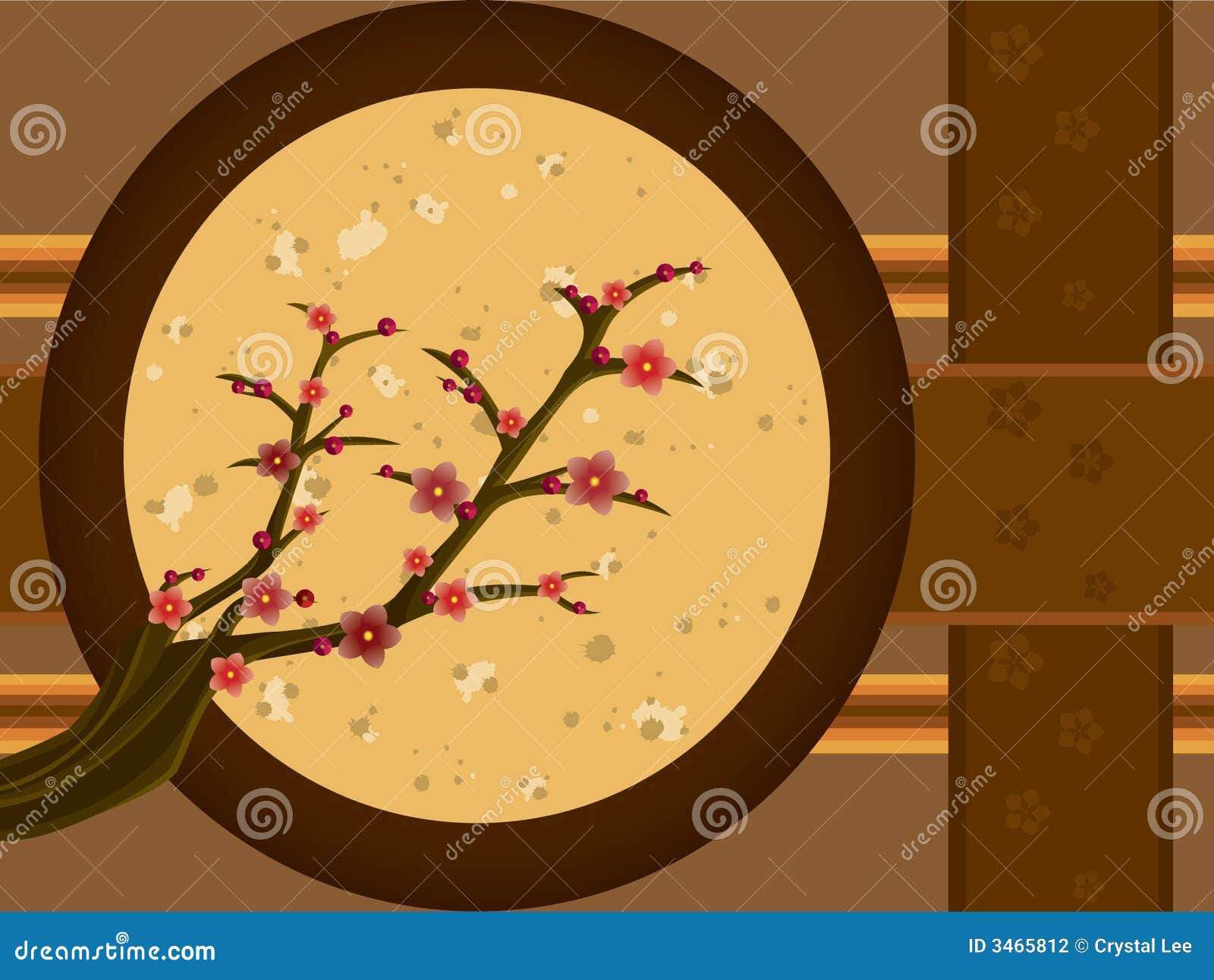 Plum Tree Vector Illustration In Flat Design Isolated On White ...