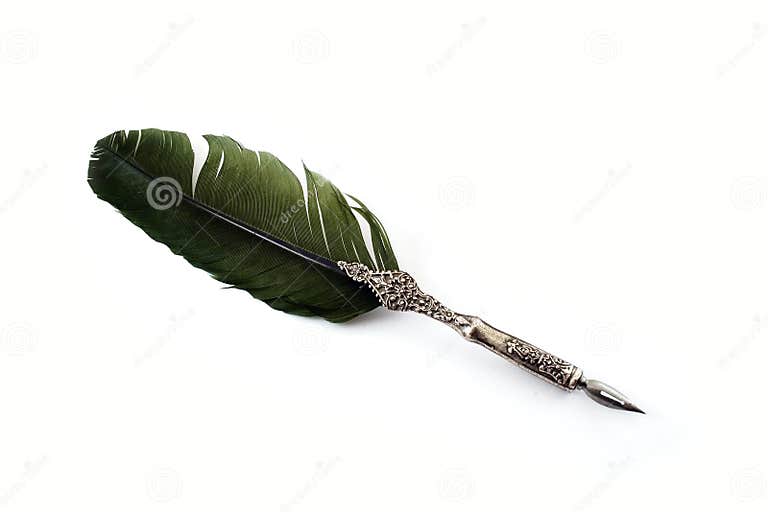 Pluma antigua de plata foto de archivo. Imagen de plata - 8844990