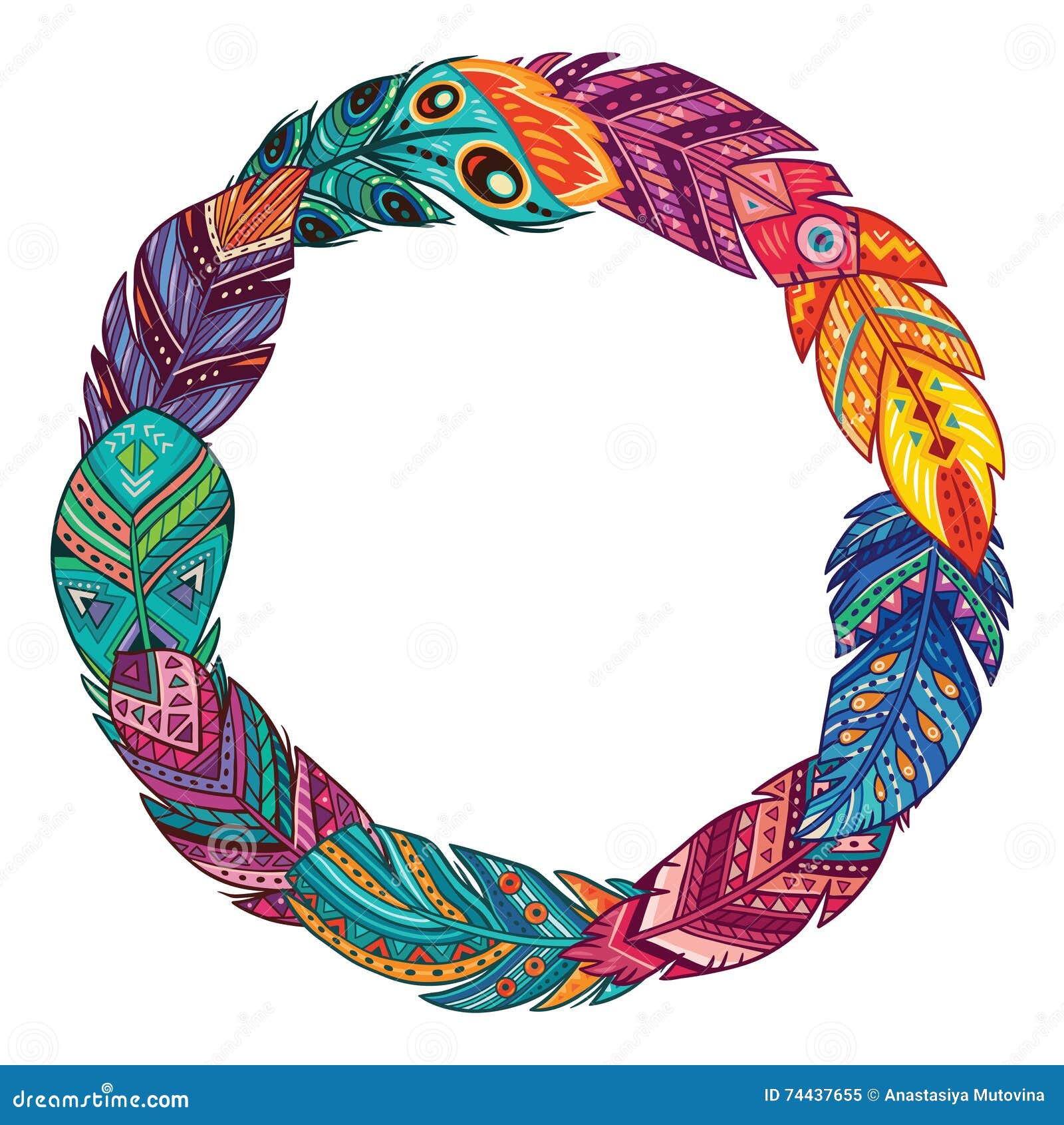 Pluma Art Frame ilustración del vector. Ilustración de creativo - 74437655