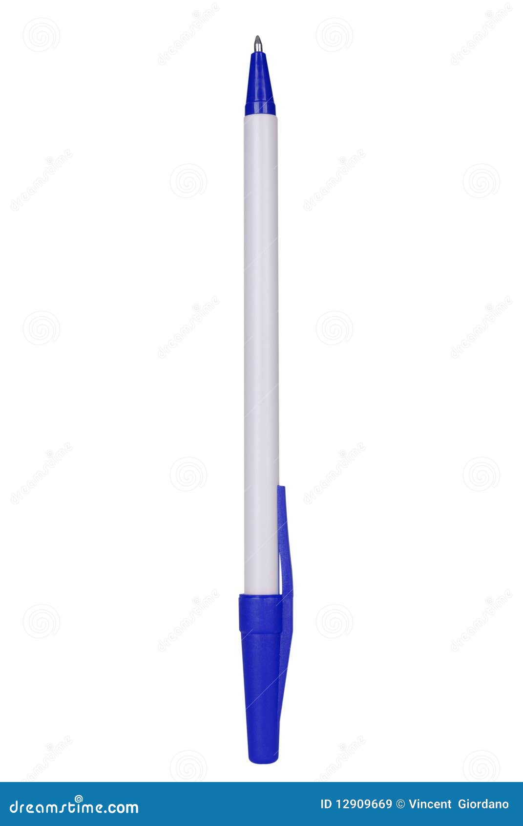 Pluma azul imagen de archivo. Imagen de blanco, herramienta - 12909669