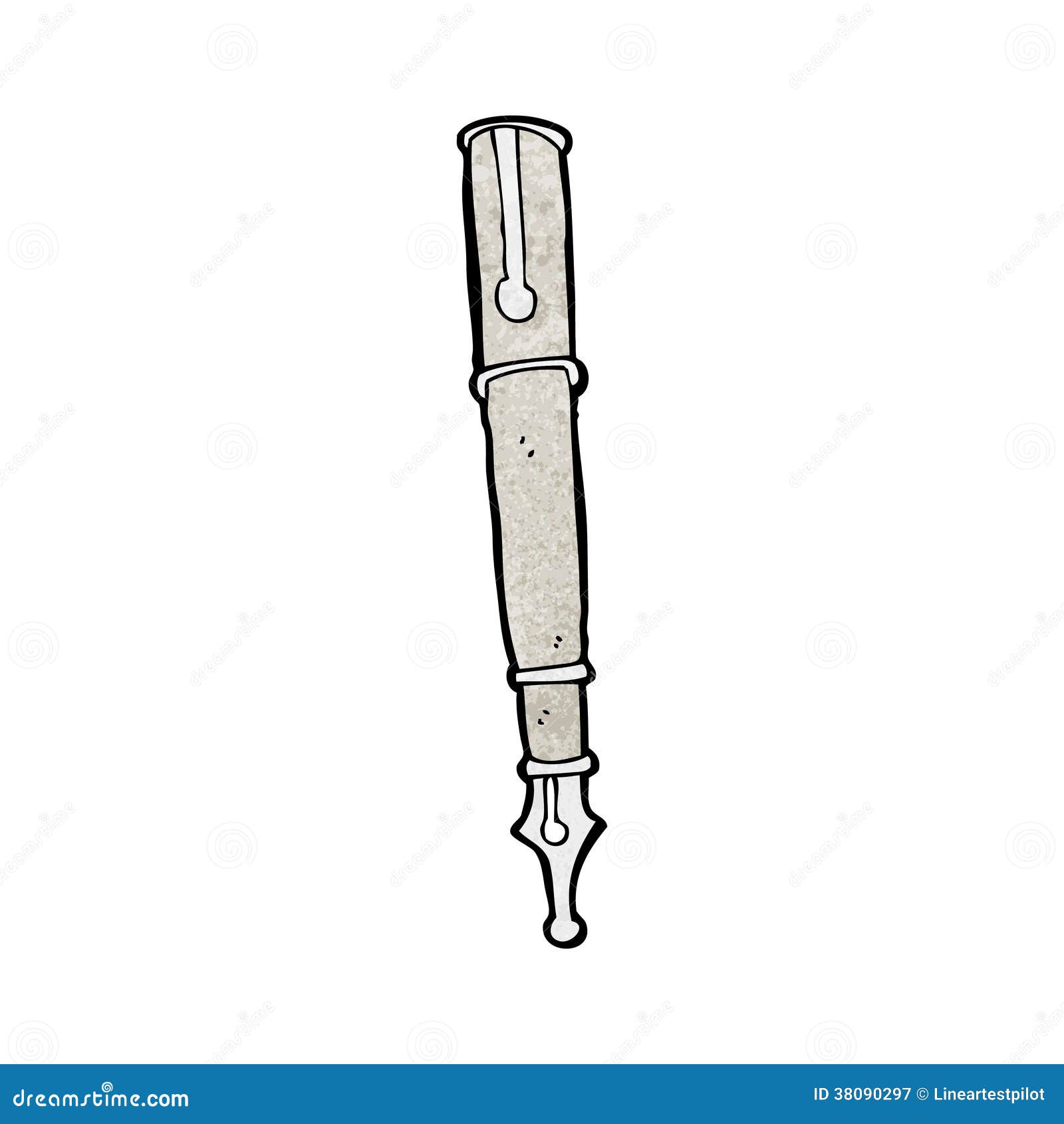 Pluma de la historieta ilustración del vector. Ilustración de retro ...