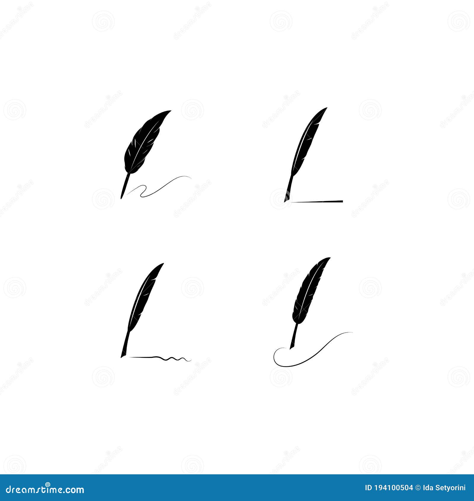 Pluma de plumas ilustración del vector. Ilustración de contorno - 194100504