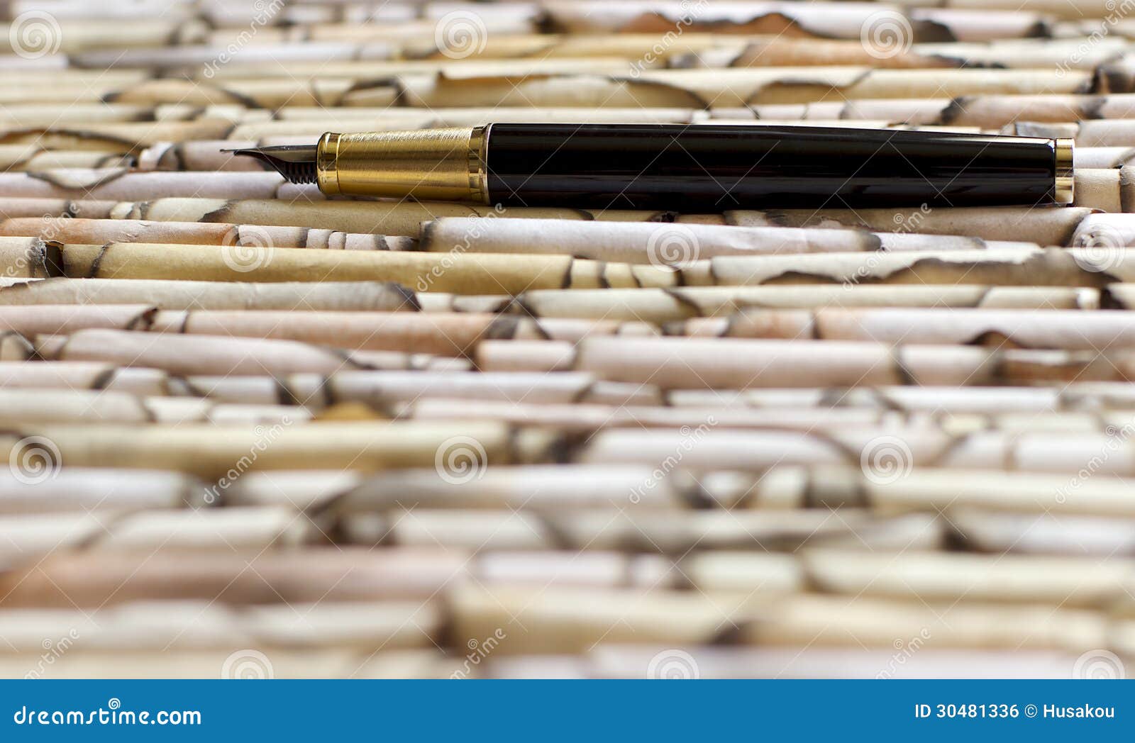 Pluma en el papel foto de archivo. Imagen de noticias - 30481336