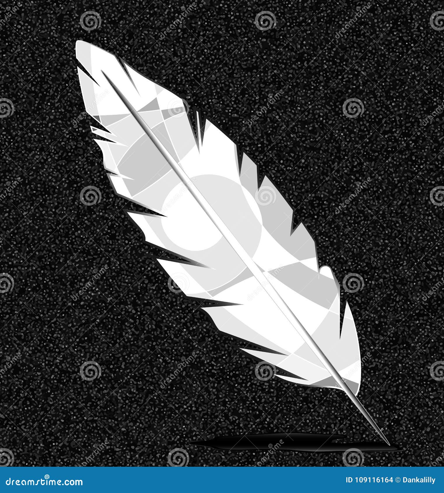 Pluma gris y blanca ilustración del vector. Ilustración de muestra ...