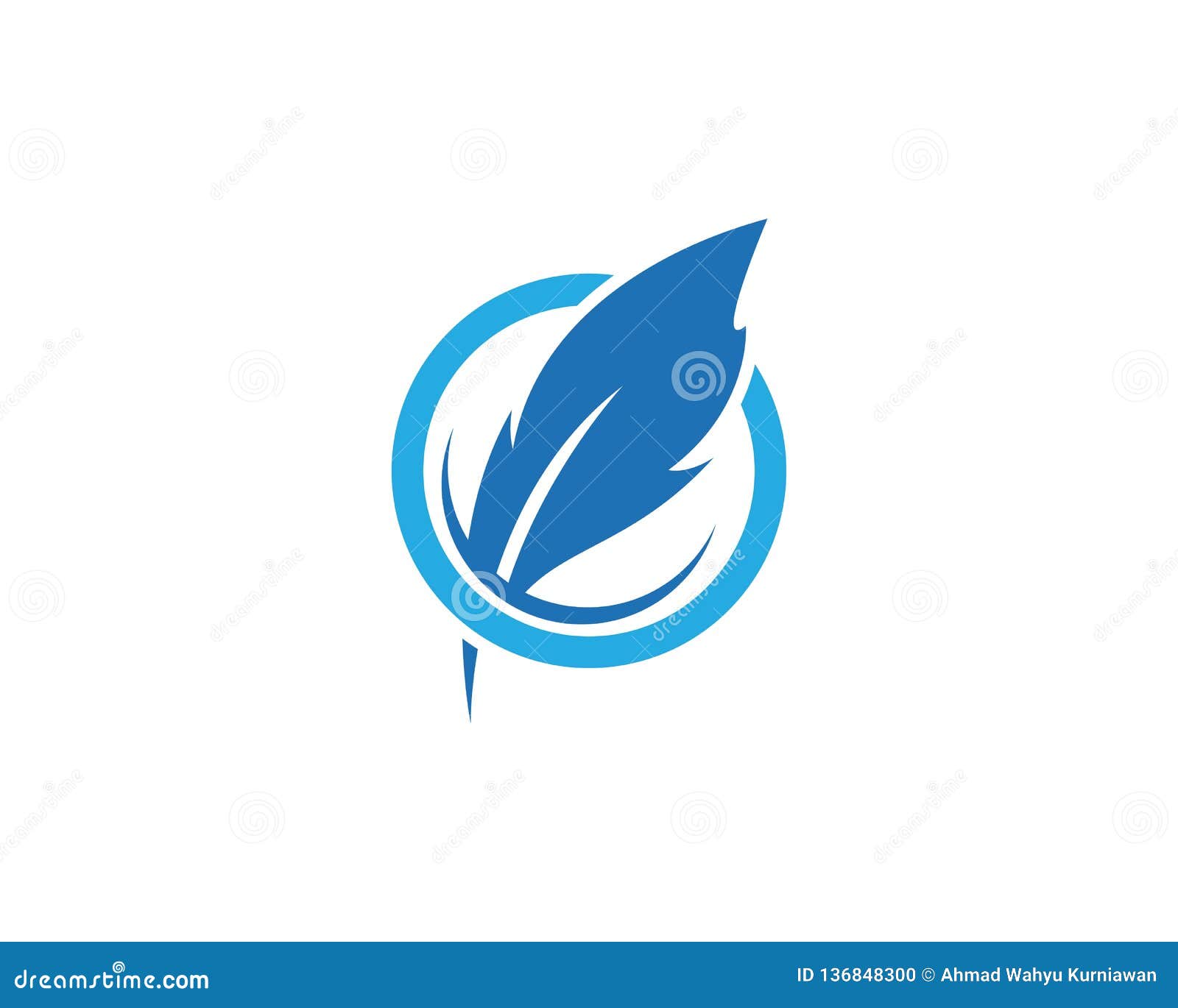Pluma Logo Vector ilustración del vector. Ilustración de icono - 136848300