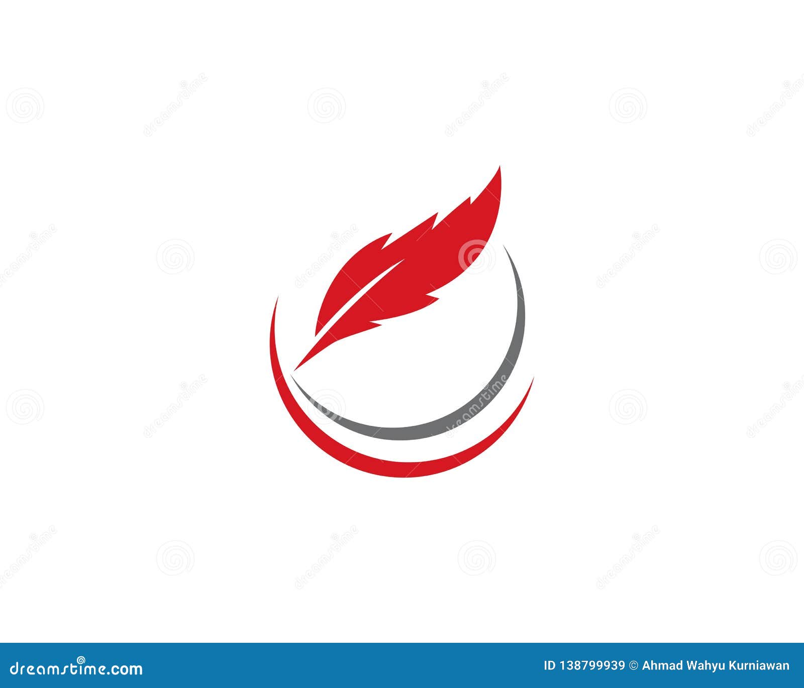 Pluma Logo Vector ilustración del vector. Ilustración de creativo ...