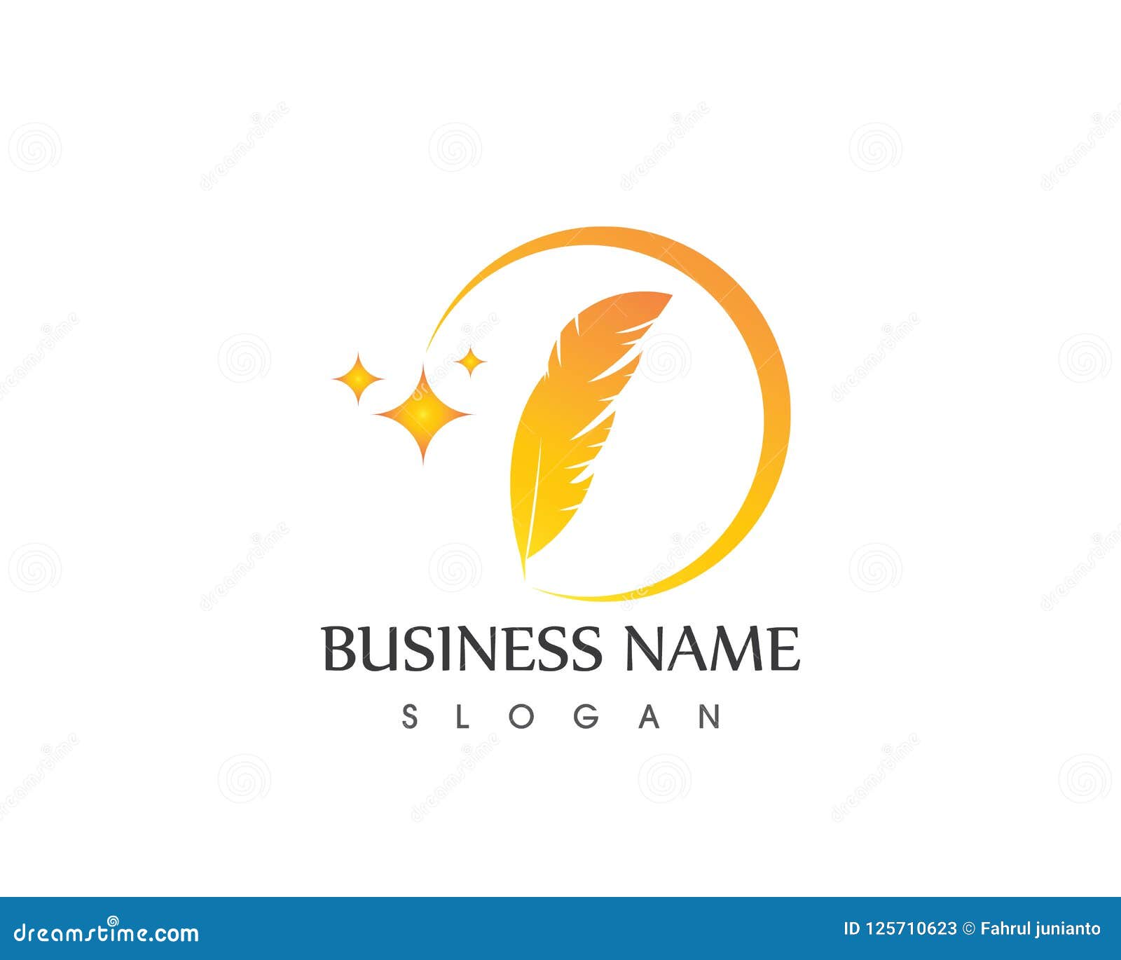 Pluma Logo Vector De La Pluma Ilustración del Vector - Ilustración de ...
