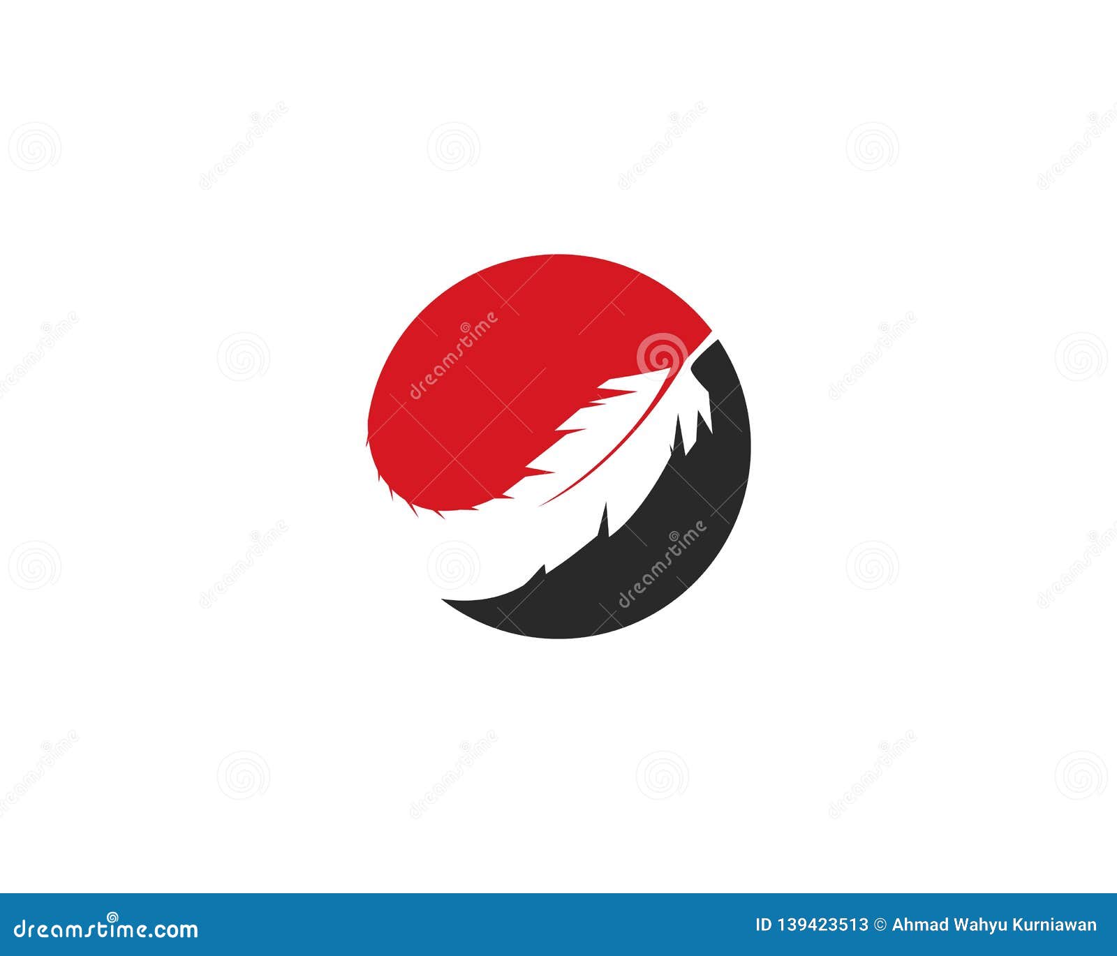 Pluma Logo Vector ilustración del vector. Ilustración de canilla ...