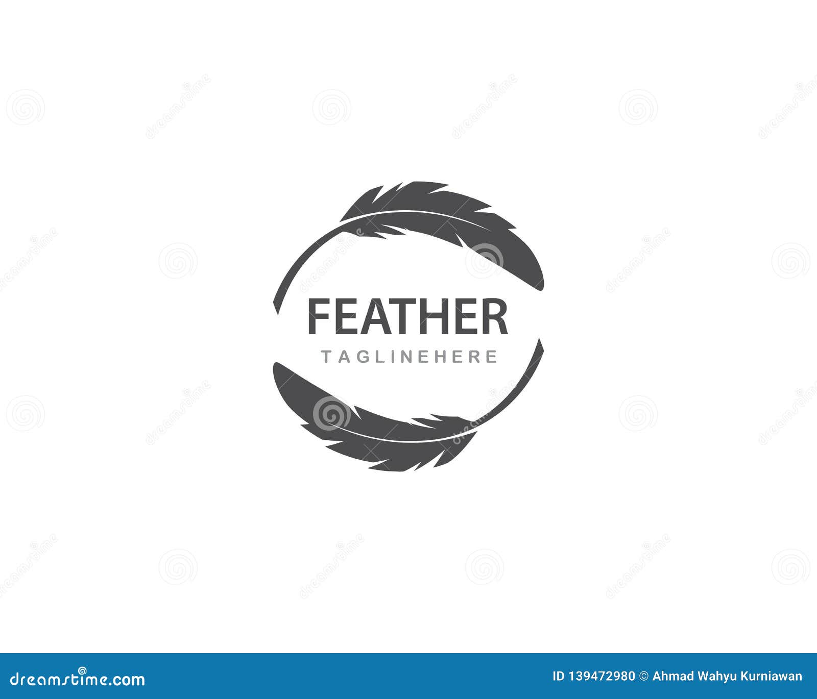 Pluma Logo Vector ilustración del vector. Ilustración de concepto ...