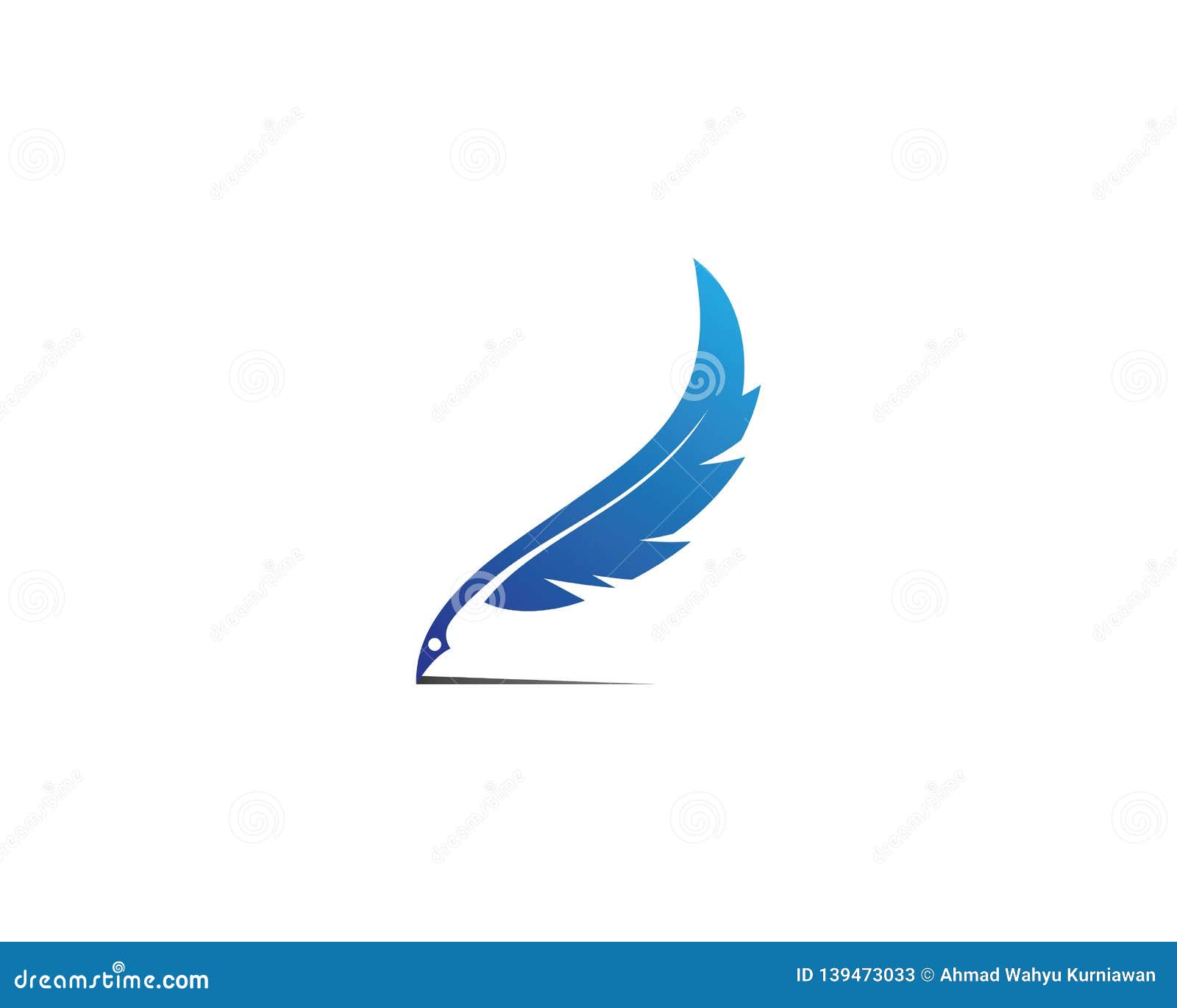 Pluma Logo Vector ilustración del vector. Ilustración de modelo - 139473033