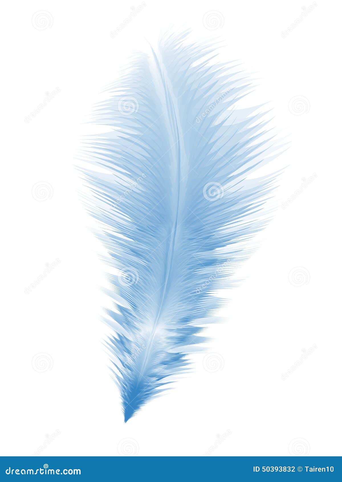 Pluma realista suave azul ilustración del vector. Ilustración de liso ...