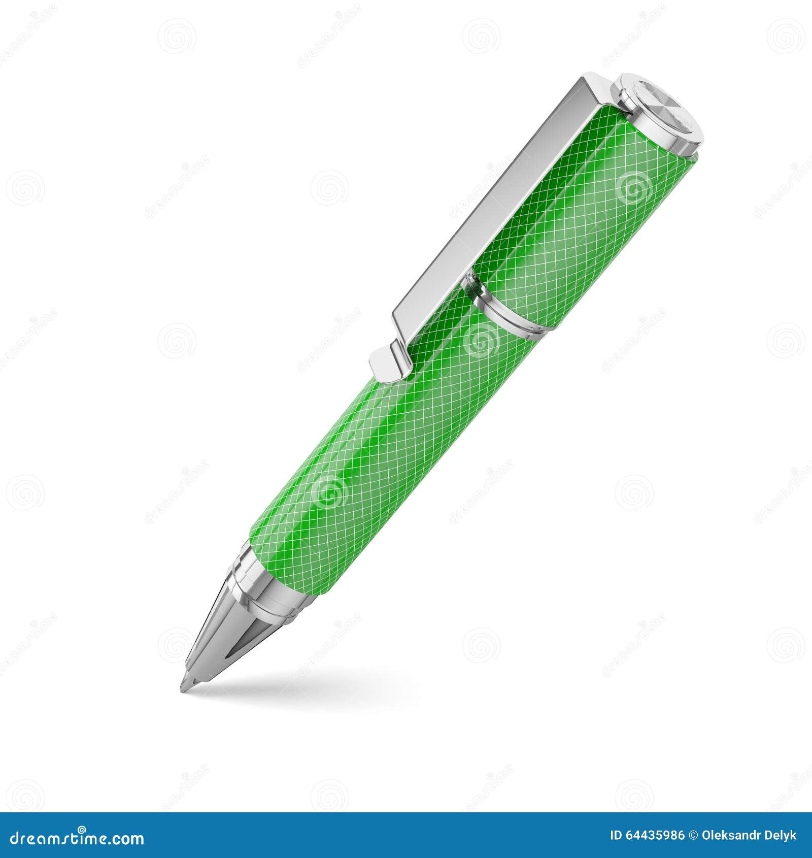 Pluma verde de la oficina stock de ilustración. Ilustración de ...