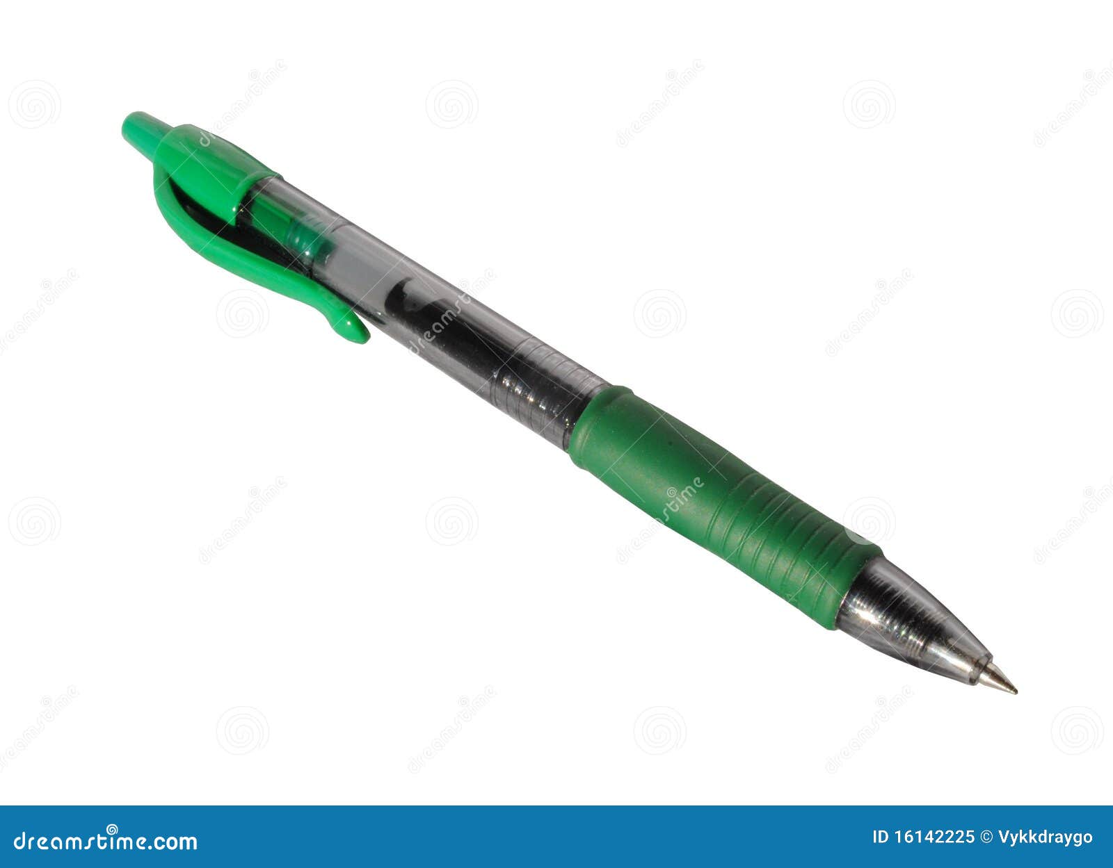 Pluma Verde De La Tinta Del Gel Imagen de archivo - Imagen de fuentes ...