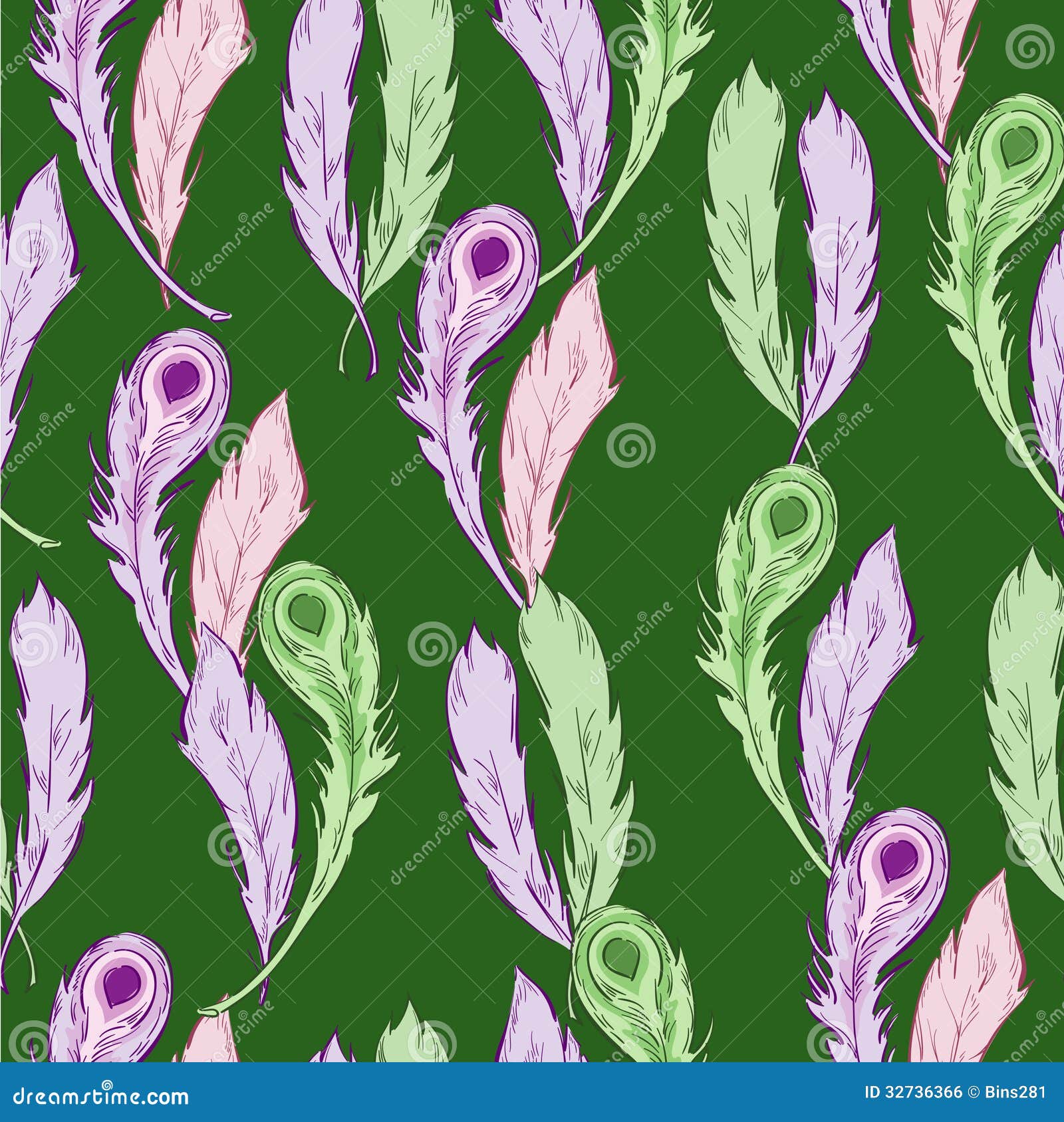 Pluma violeta ilustración del vector. Ilustración de vector - 32736366