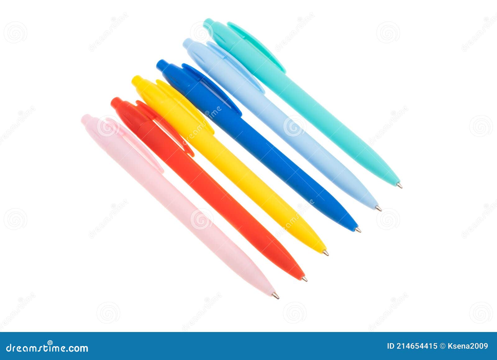 Plumas Multicolores Aisladas Imagen de archivo - Imagen de oficina ...