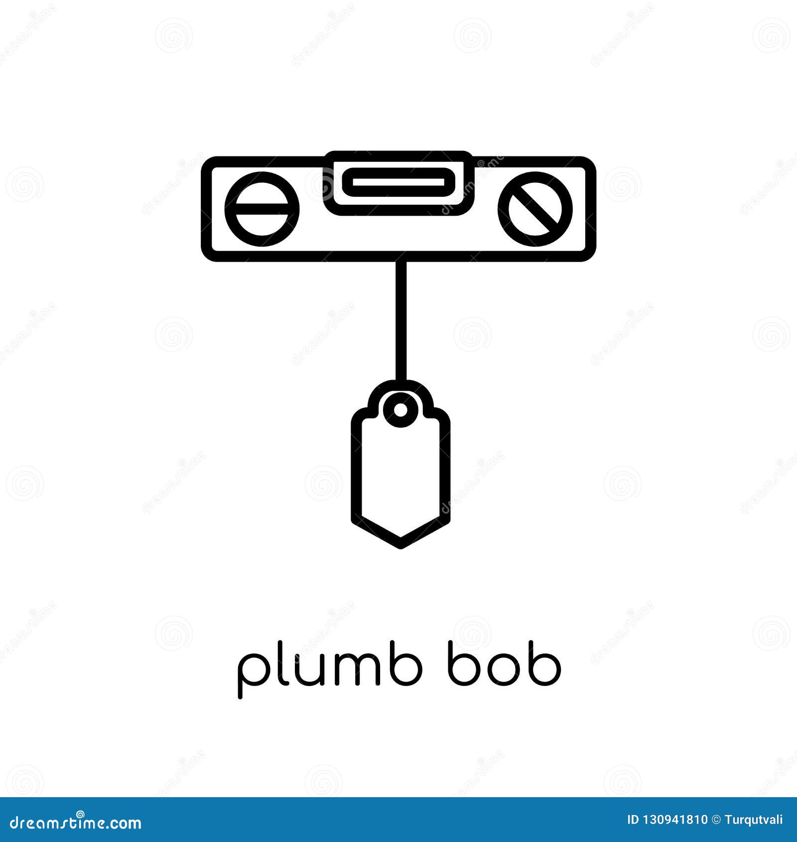 Plumb Bob Linear Icon. Modern Outline Plumb Bob Logo Concept On Cartoon ...