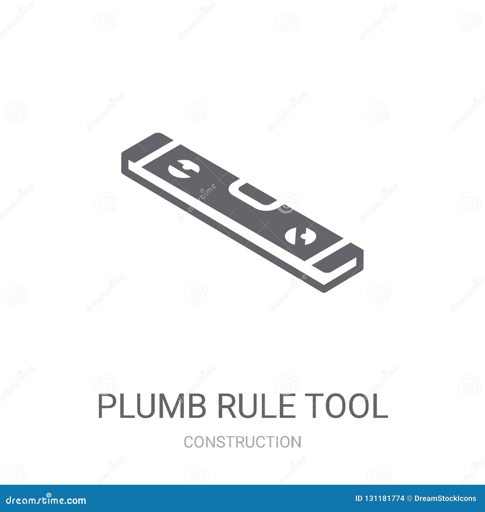 Plumb Rule Tool Icon. Trendy Plumb Rule Tool Logo Concept on White ...