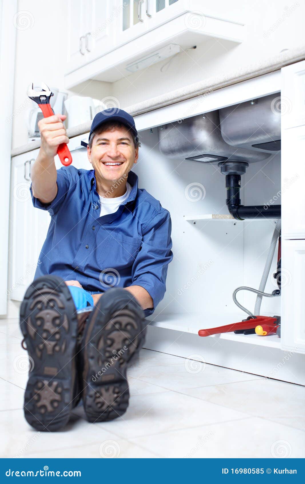 Plumber stock image. Image of mechanic, interior, janitor - 16980585