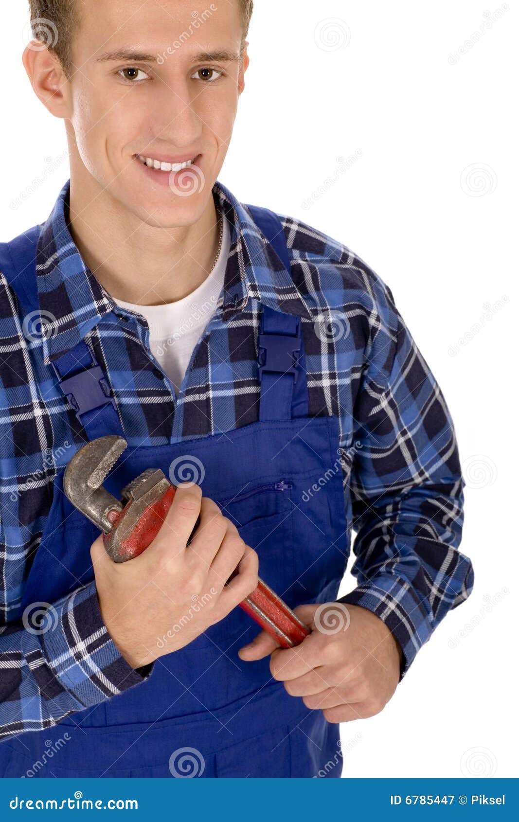 Plumber stock image. Image of male, maintenance, holding - 6785447