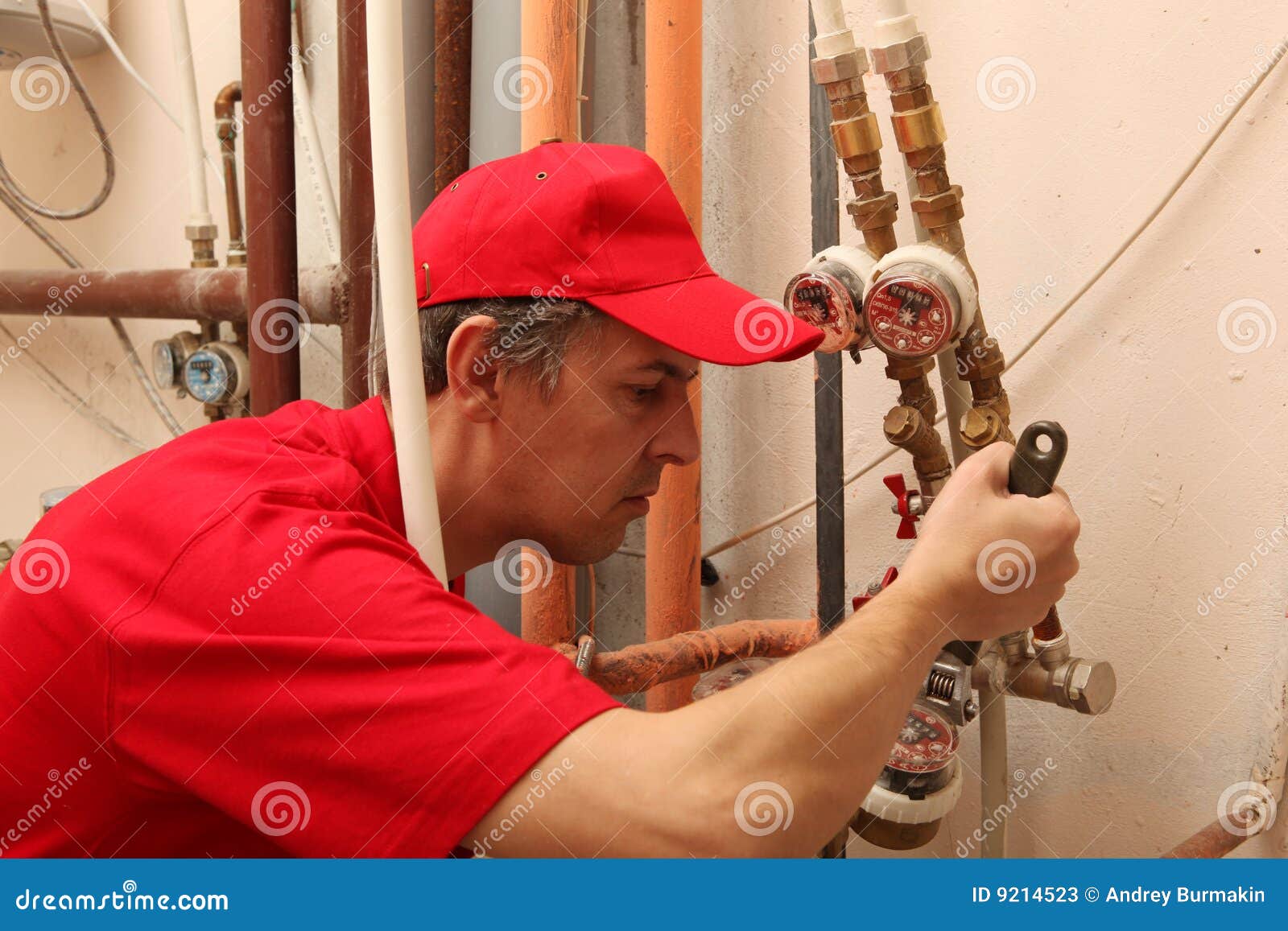 Plumber stock image. Image of employment, belt, pipe, clothes - 9214523