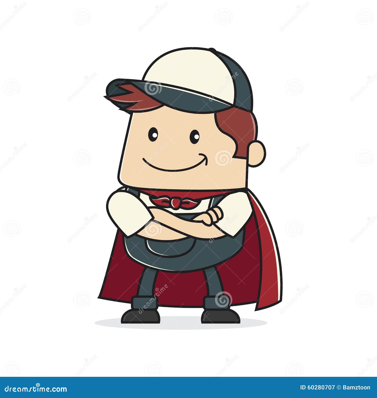 Plumber folding hands stock vector. Illustration of cartoon - 60280707