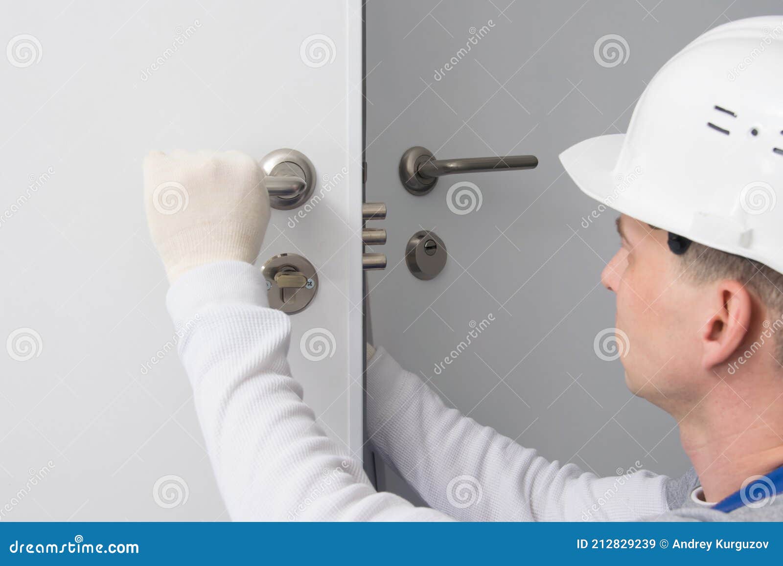Plumber, Checks the Correct Operation of the Locking Devices of the ...