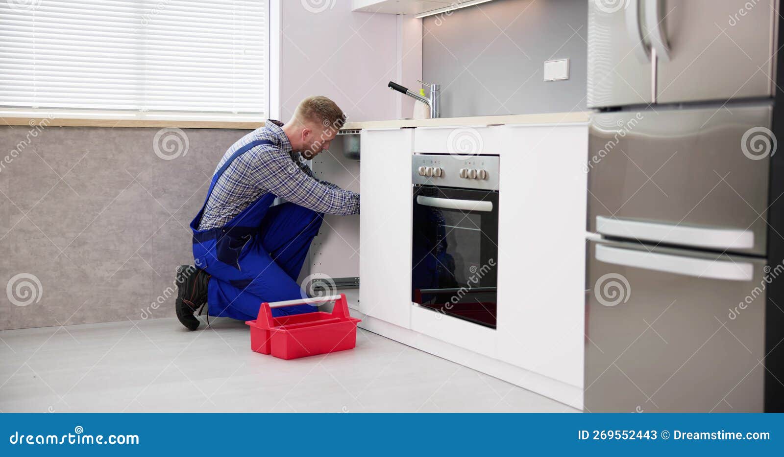 Plumber Cleaning Drain and Pipe Stock Image - Image of adjustment ...