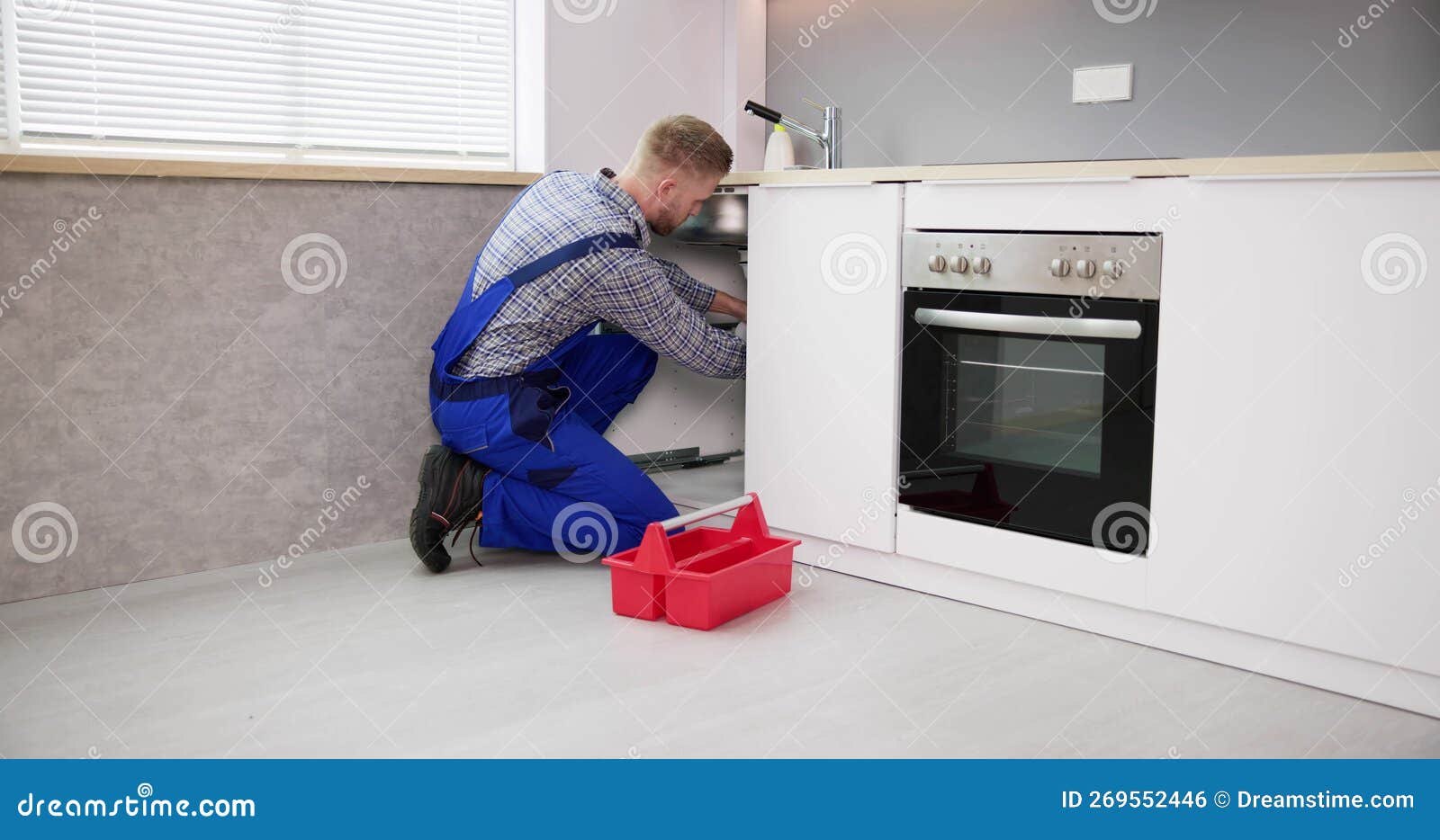 Plumber Cleaning Drain and Pipe Stock Photo - Image of holding, service ...