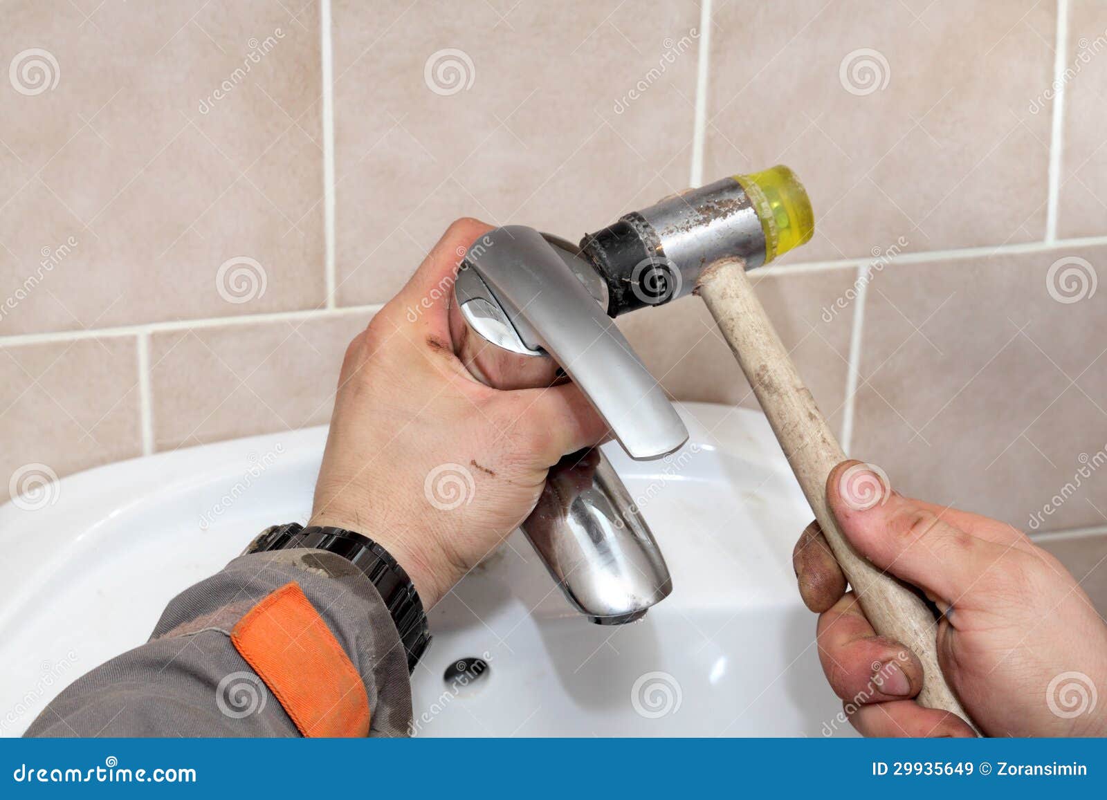 Plumber stock image. Image of home, plumbing, hammer - 29935649