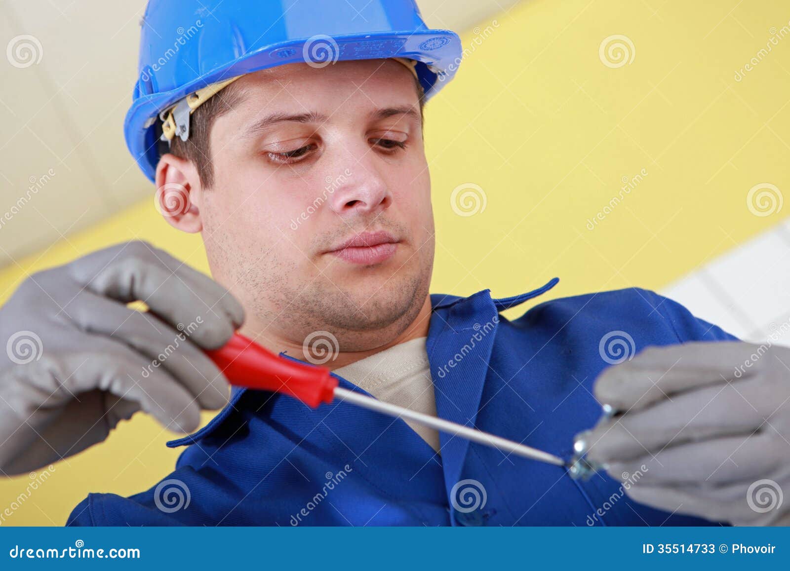 Plumber hard at work stock image. Image of construction - 35514733